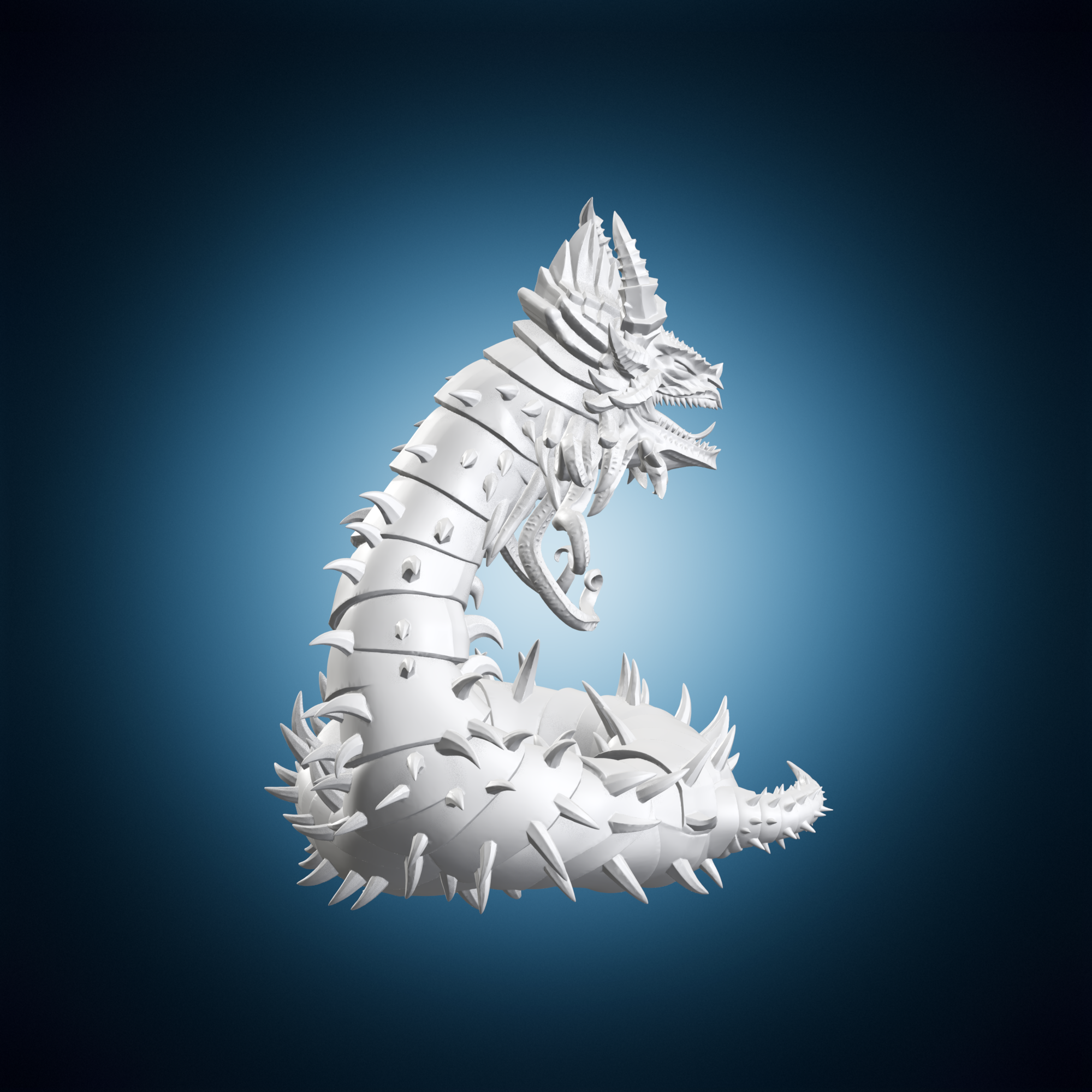 👹 Leviathan Eldritch Sea Serpent Monster・ 3D File for 3D printing・Cults