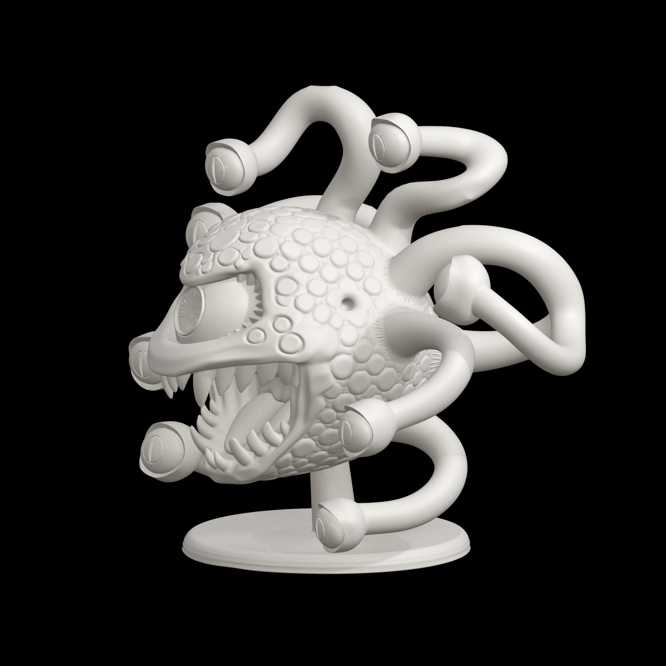 👹 Beholder Dungeons And Dragons Creature Statue On Base・ 3D File for 3D ...