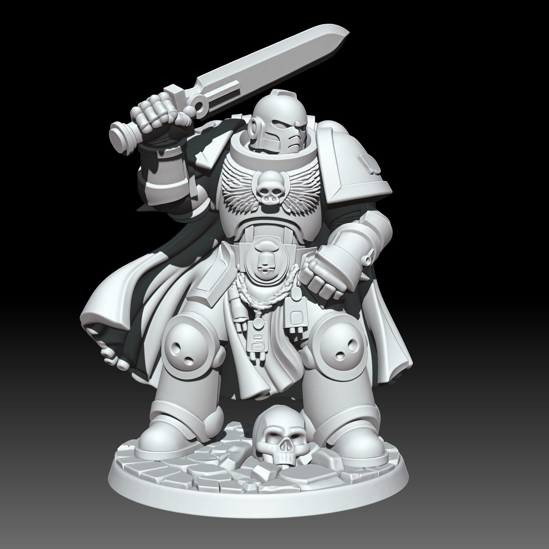 🛰 Space Marine Captain・ STL File for 3D printing・Cults