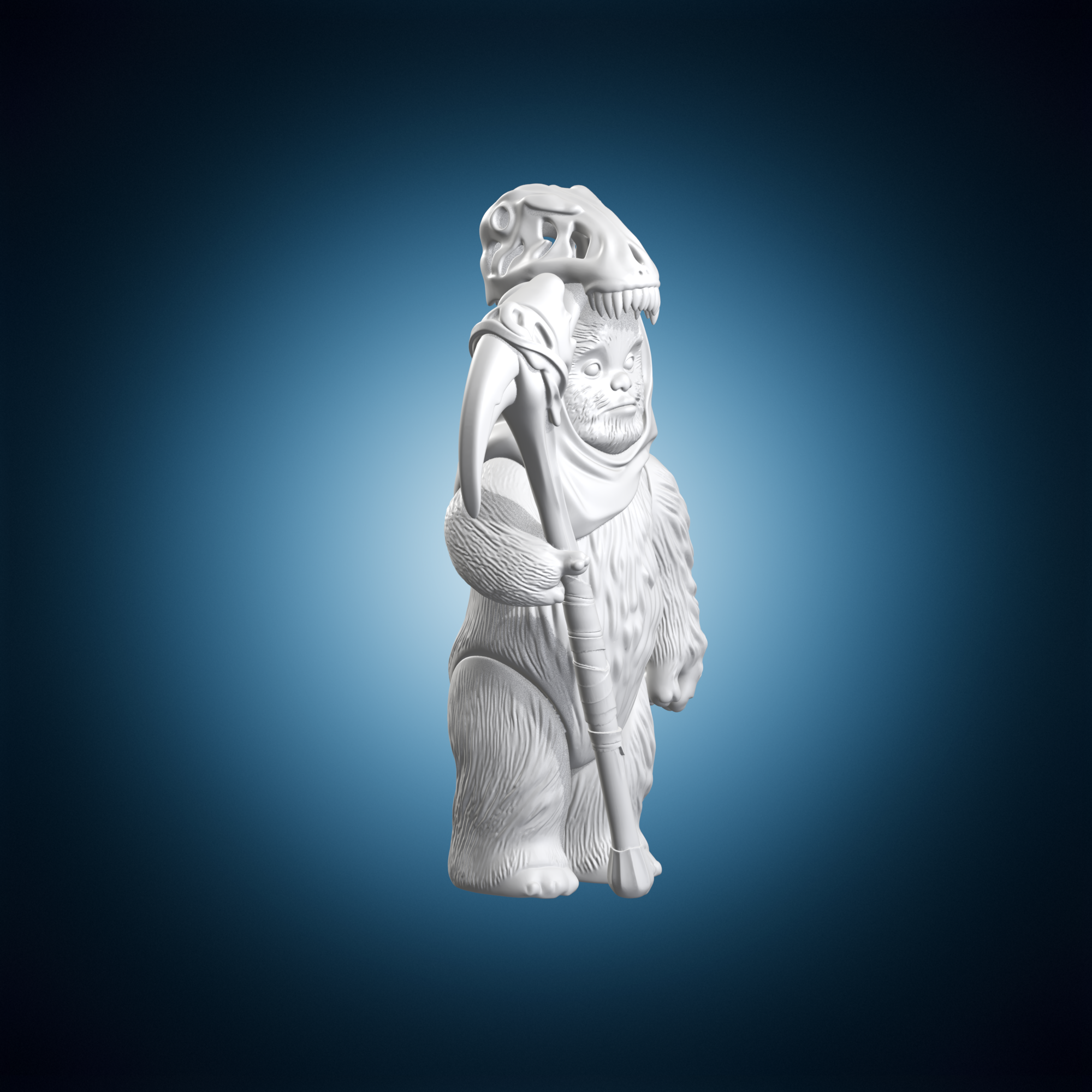👤 Busto Ewok con máscara de hueso y guadaña・Archivo 3D para Impresión ...