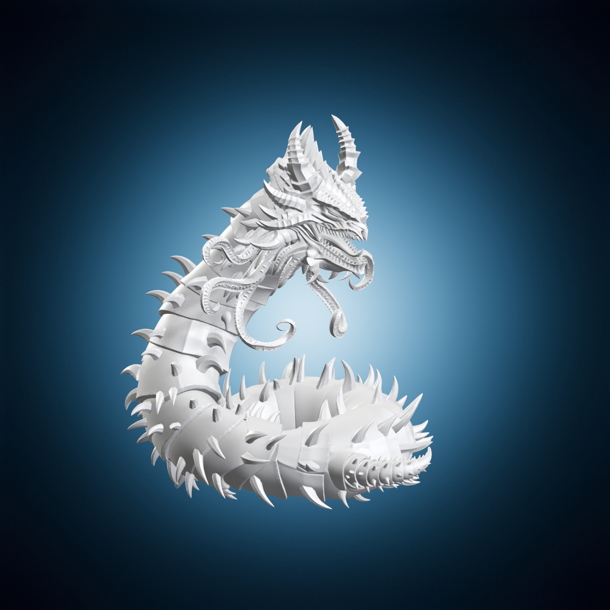 👹 Leviathan Eldritch Sea Serpent Monster・ 3D File for 3D printing・Cults