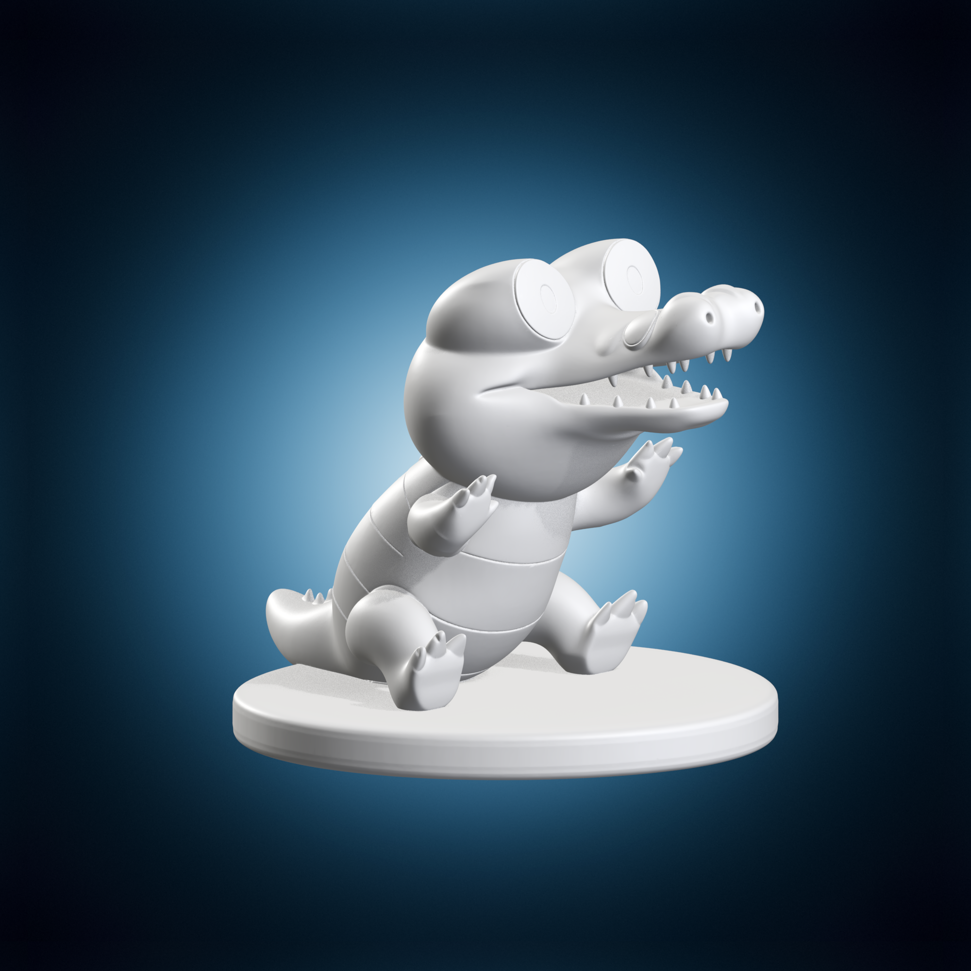 🐊 Cartoon Crocodile Alligator Character 3D Print Model STL File・ 3D ...
