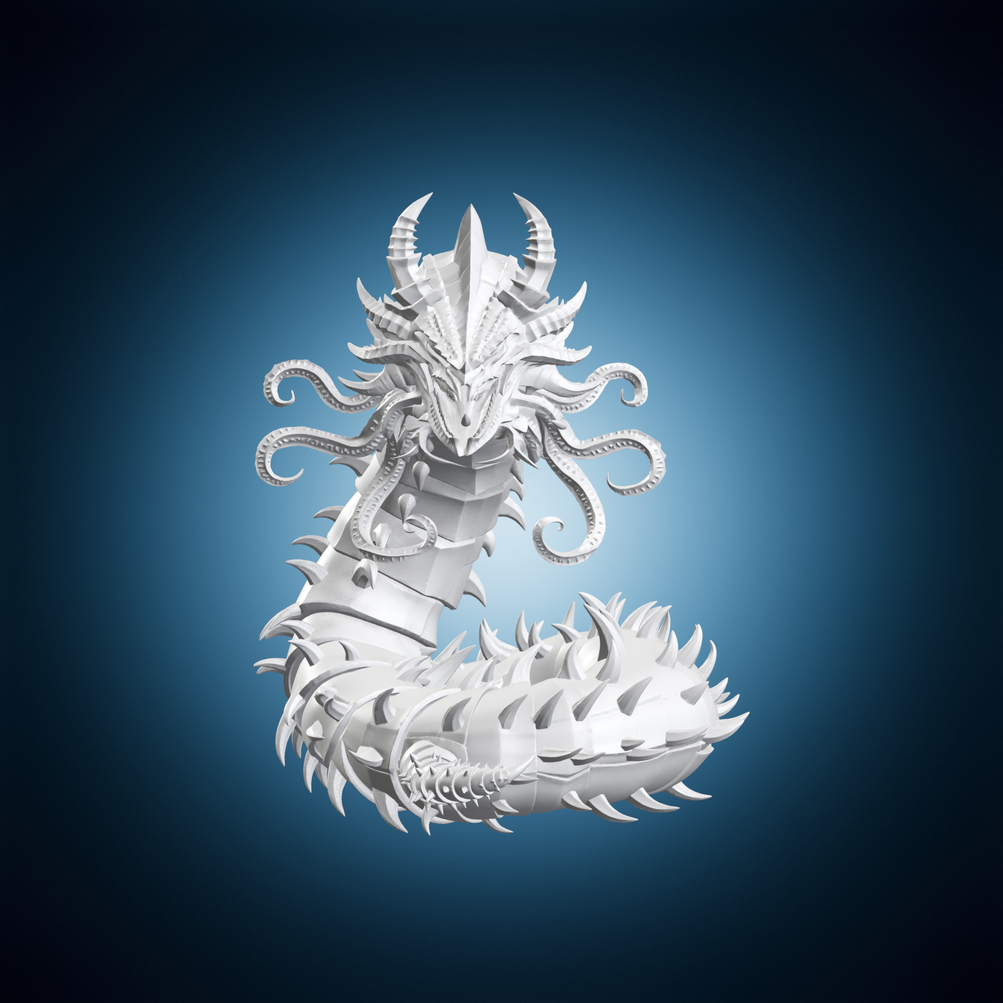 👹 Leviathan Eldritch Sea Serpent Monster・ 3D File for 3D printing・Cults