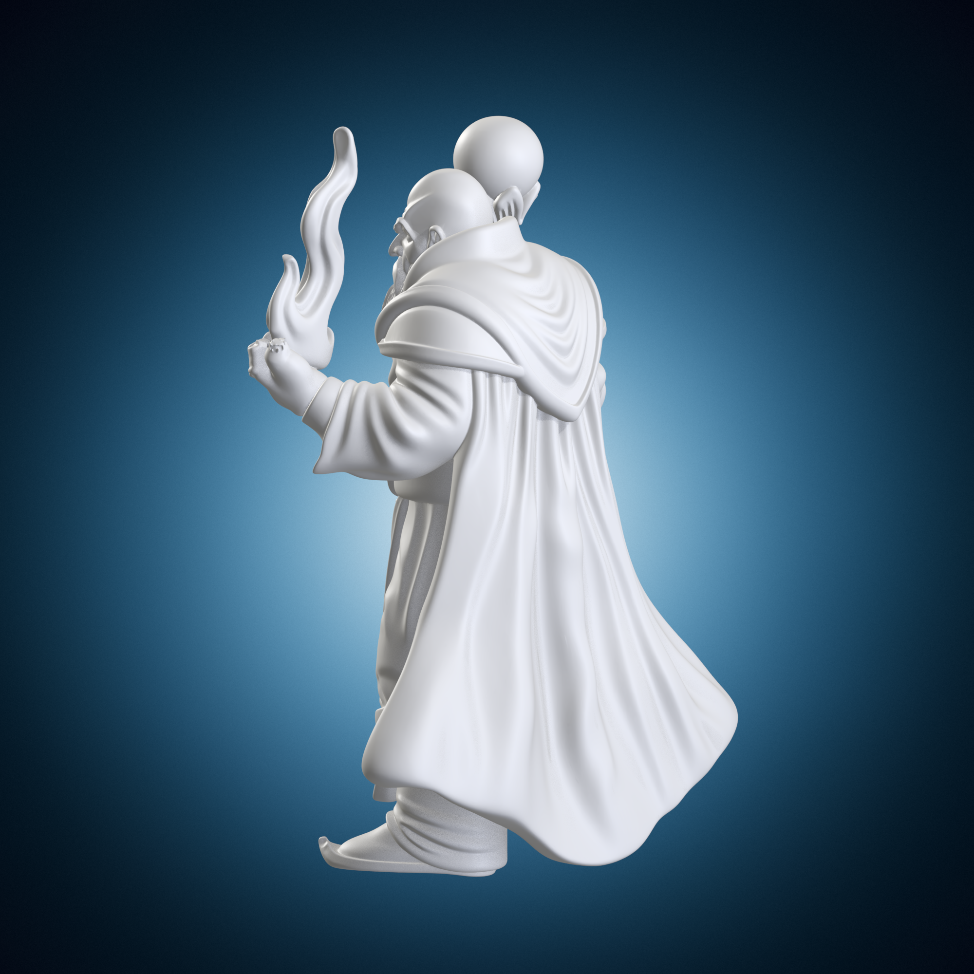🧙 Wizard Mage Fantasy RPG Miniature on Base・ 3D File for 3D printing・Cults