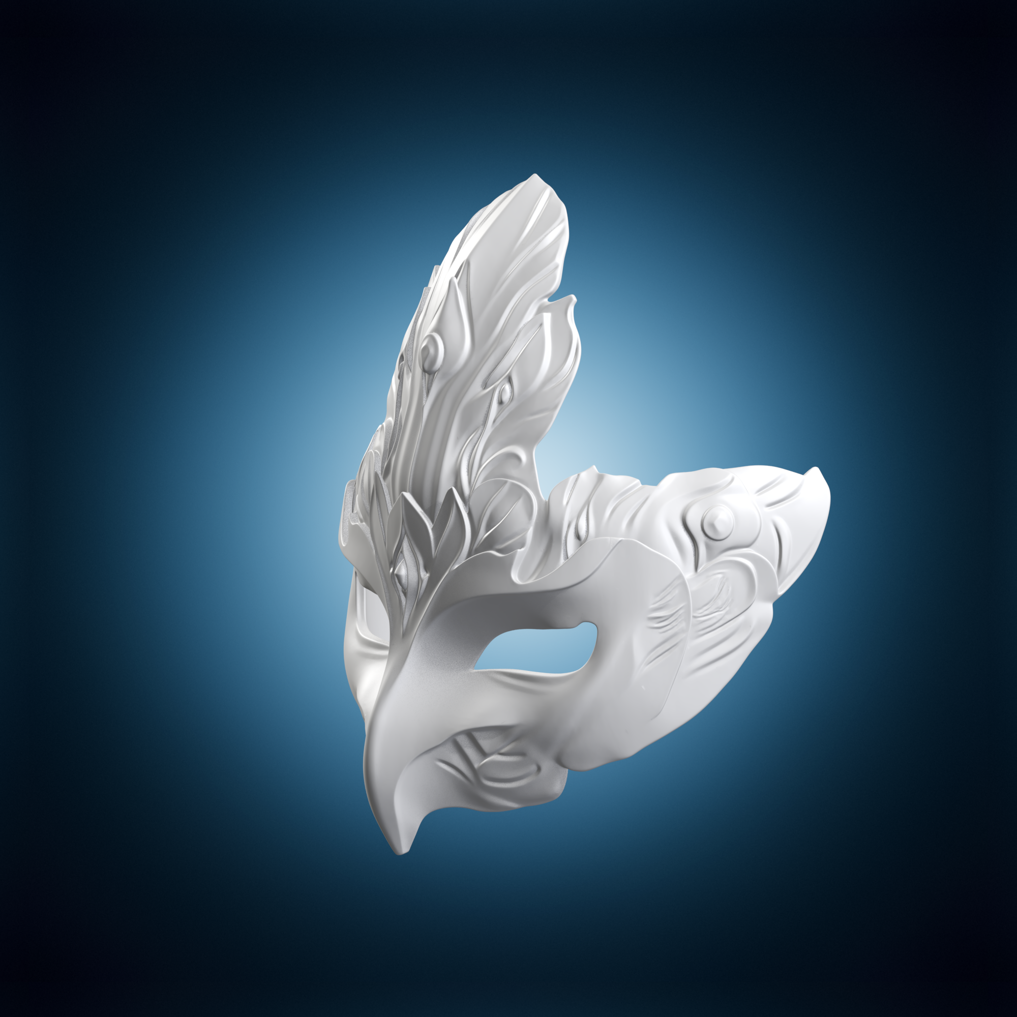 🐦 Bird Feather Masquerade Mask 3D Design・ 3D File for 3D printing・Cults