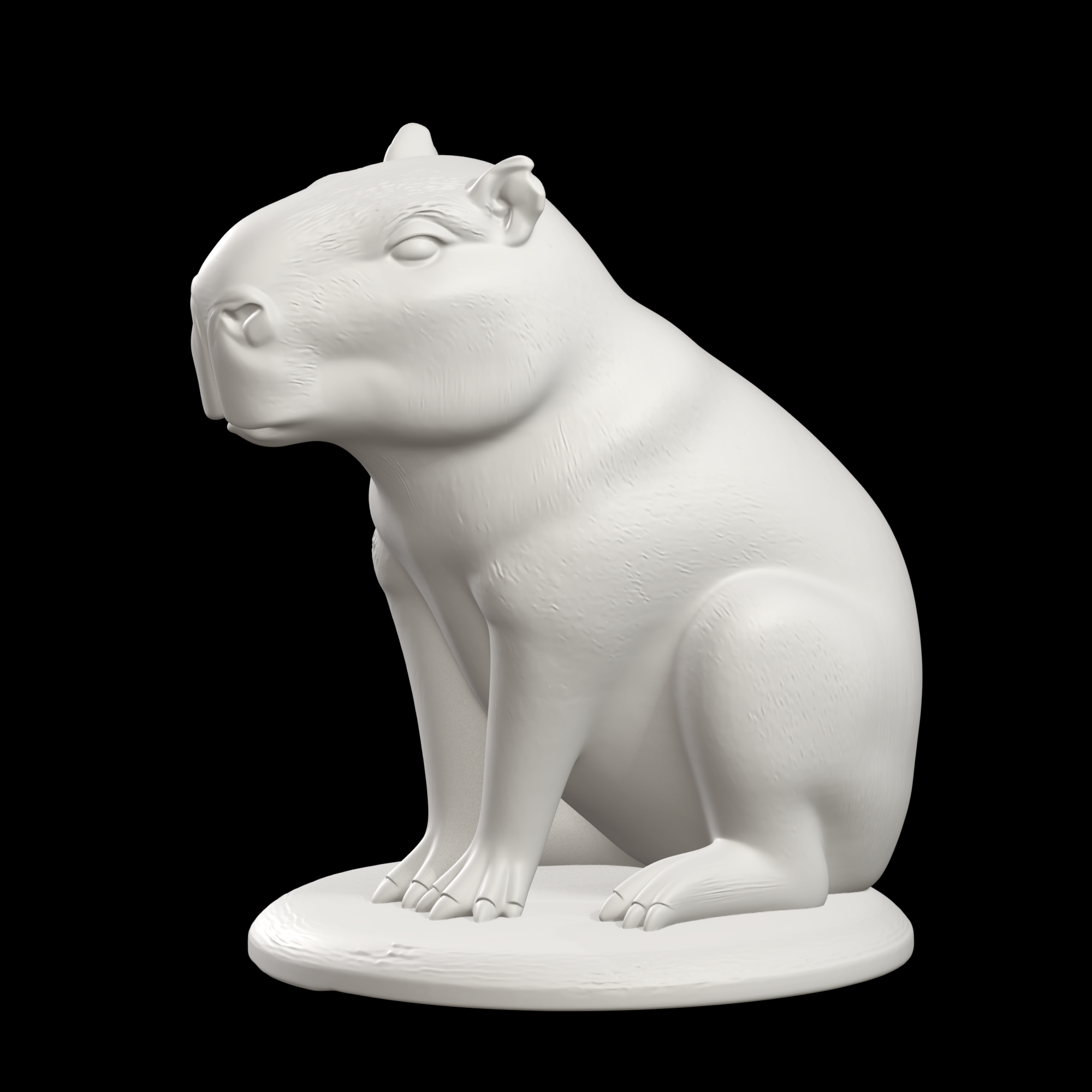 🗿 Capybara Statue d'animal réaliste sur socle・Fichier 3D pour ...