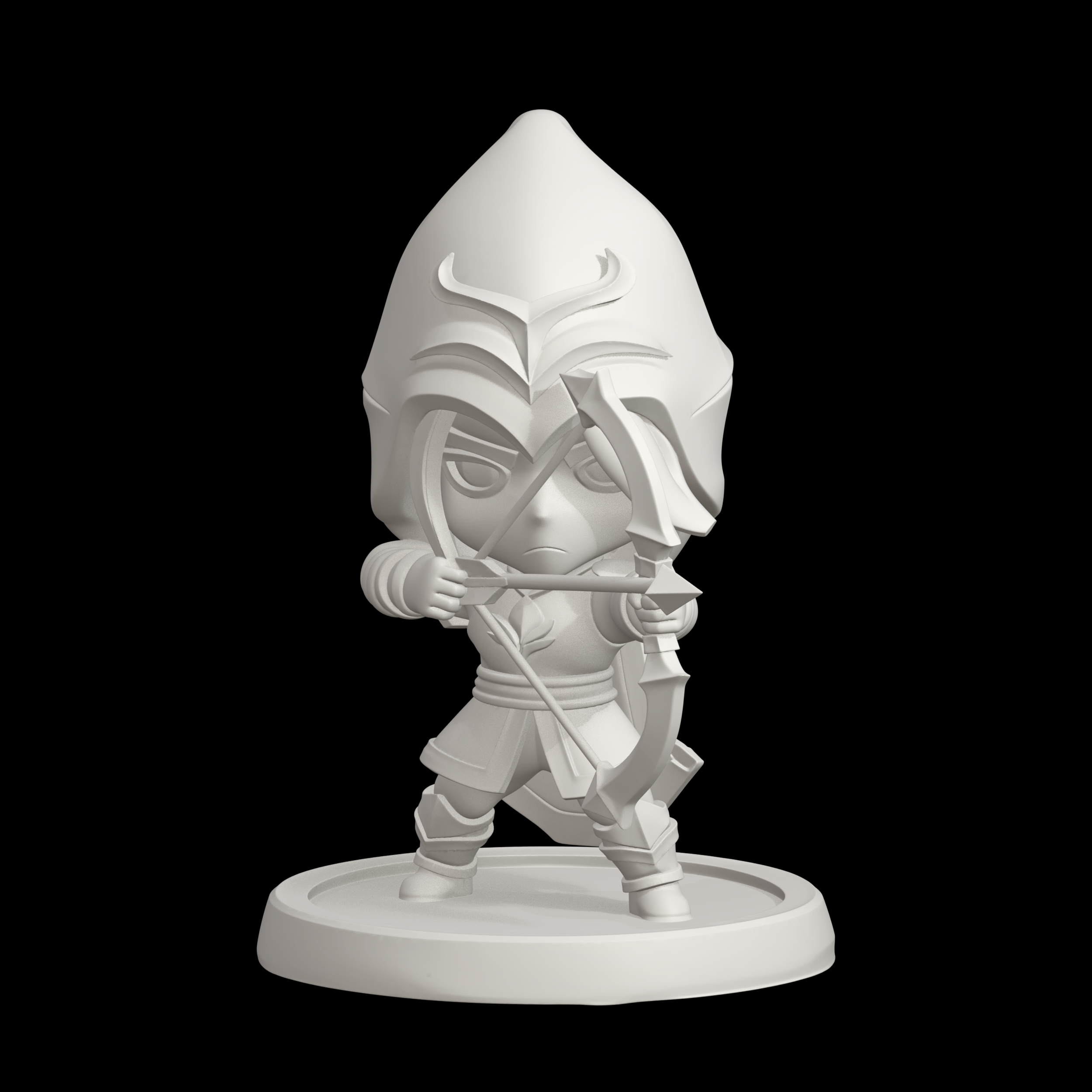 🦸 Ashe League of Legends Chibi Style Figur・ 3D Datei für 3D-Druck・Cults