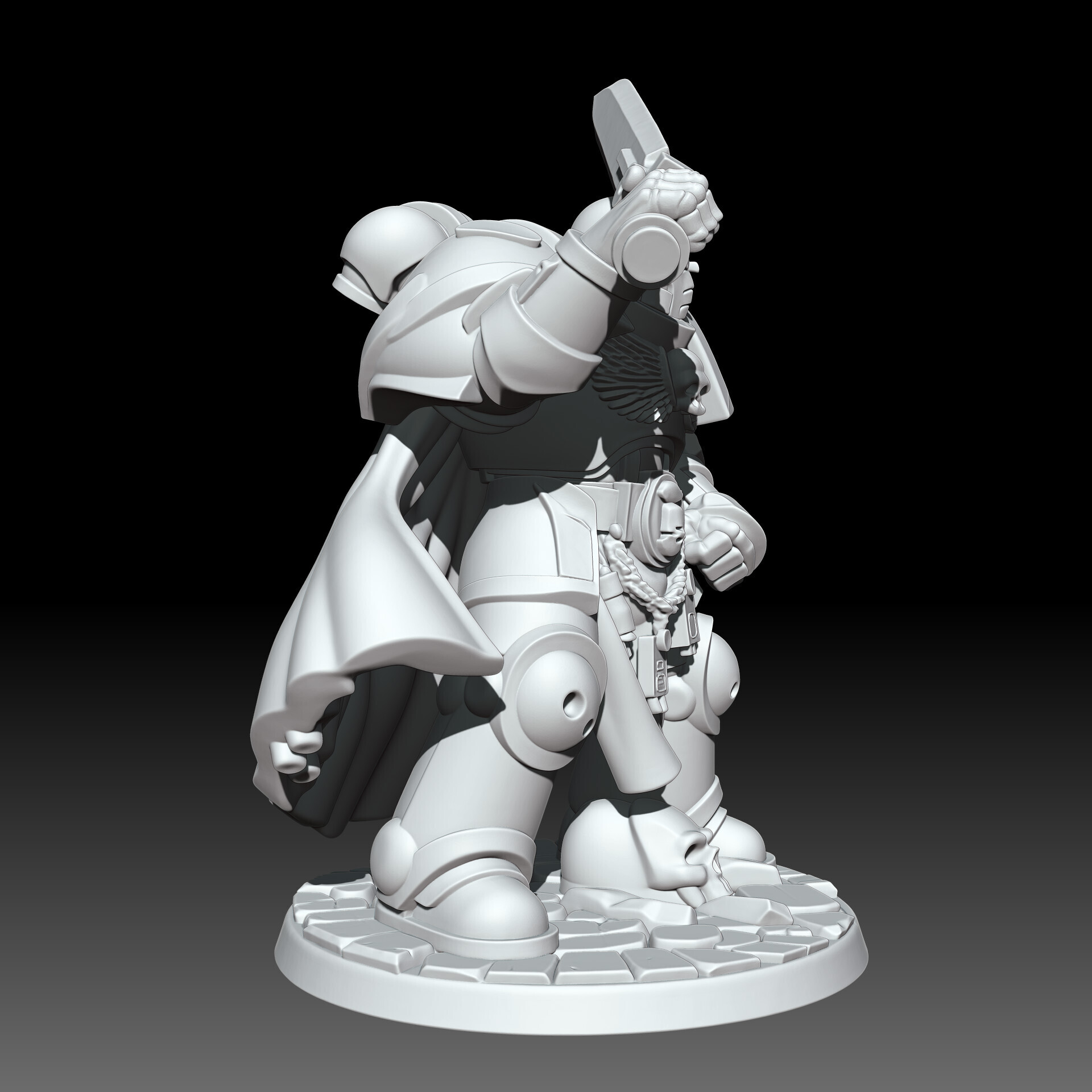 🛰 Space Marine Captain・ STL File for 3D printing・Cults