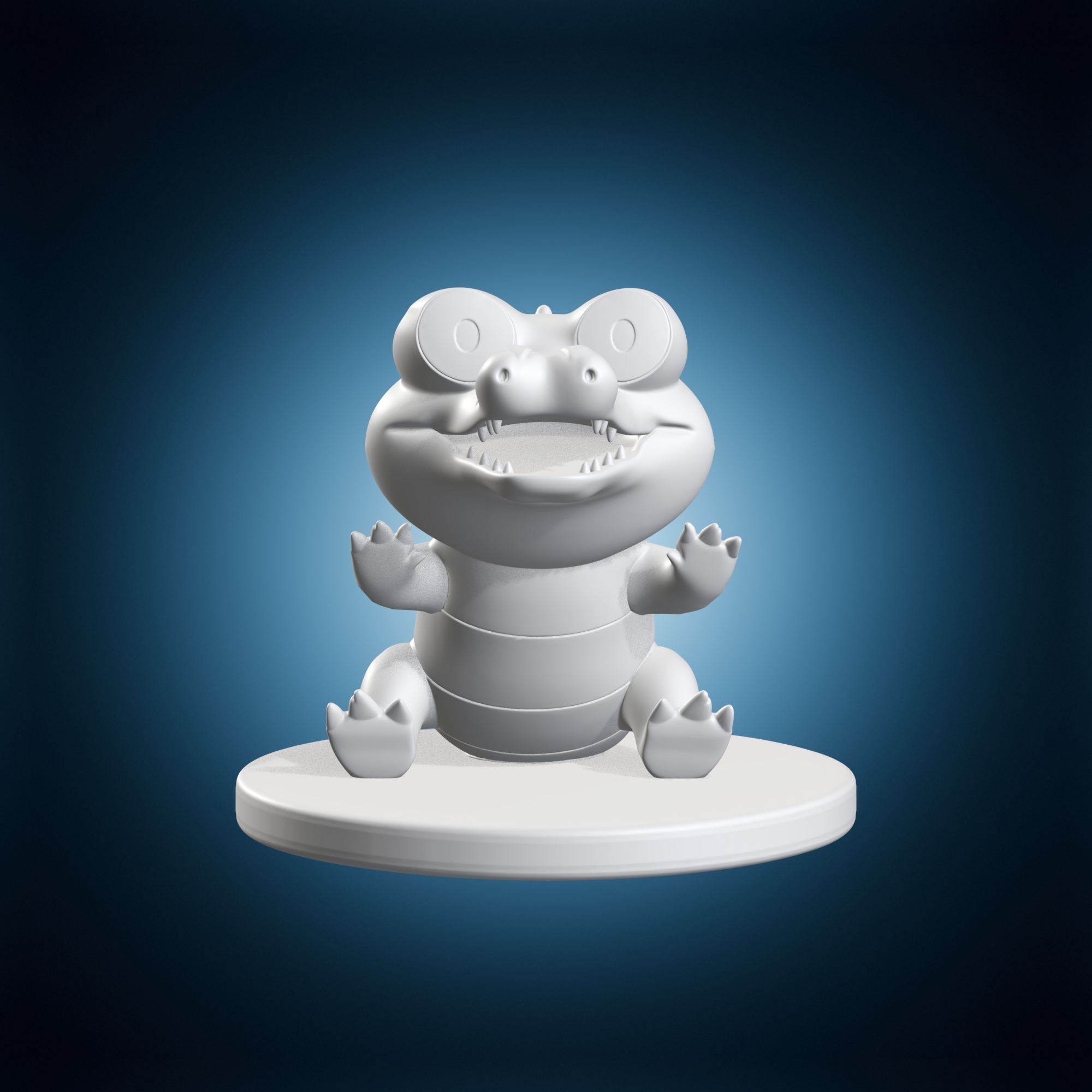 🐊 Cartoon Crocodile Alligator Character 3D Print Model STL File・ 3D ...