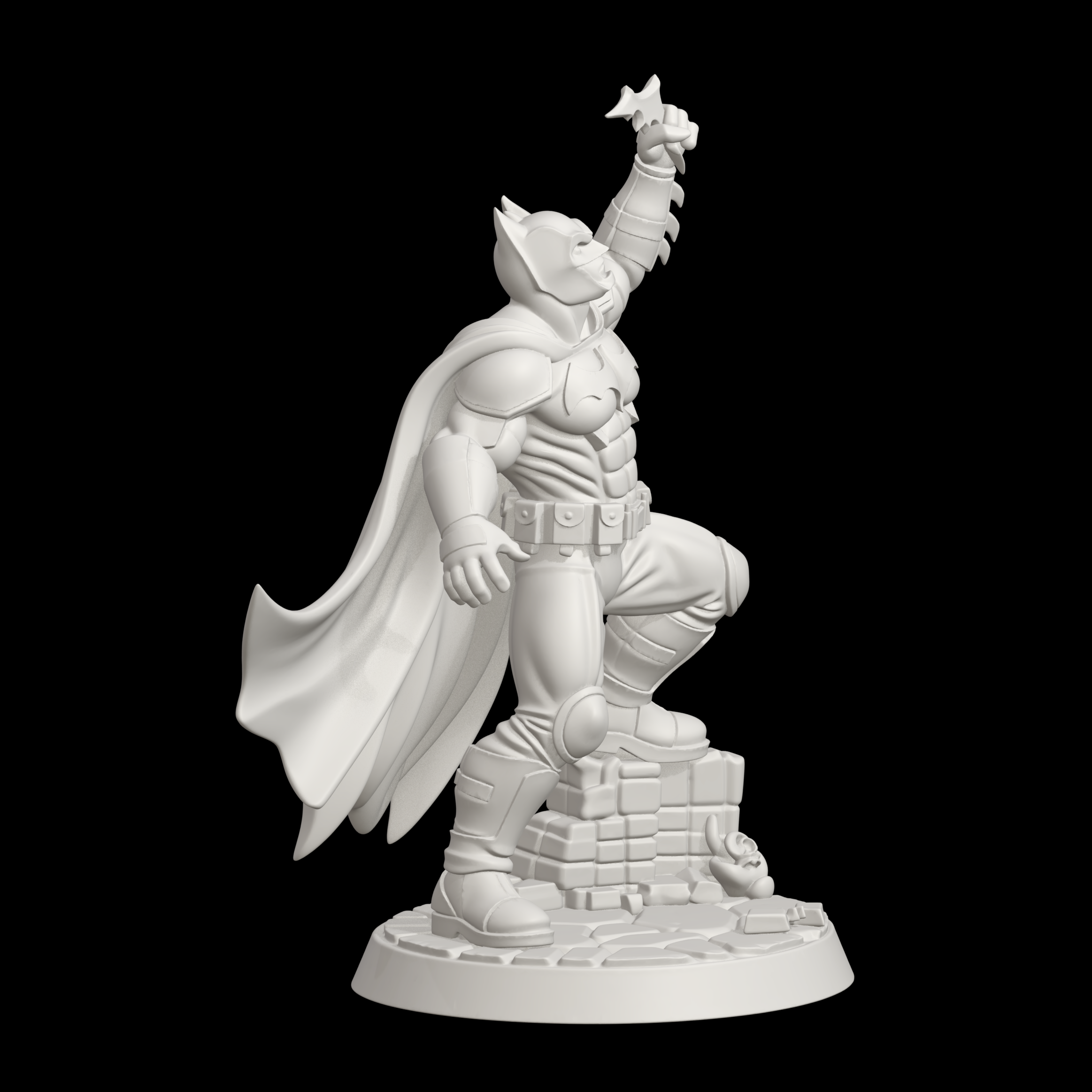 🦸 Batman DC Comics Estatua Pose de Combate sobre Base・Archivo 3D para ...