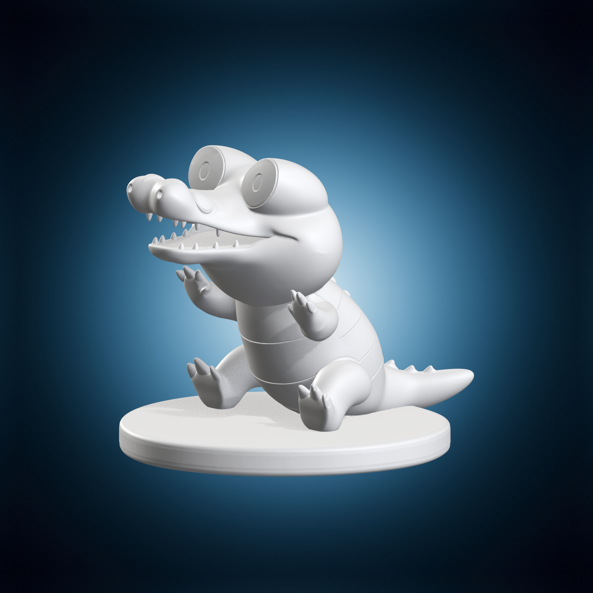 🐊 Cartoon Crocodile Alligator Character 3D Print Model STL File・ 3D ...