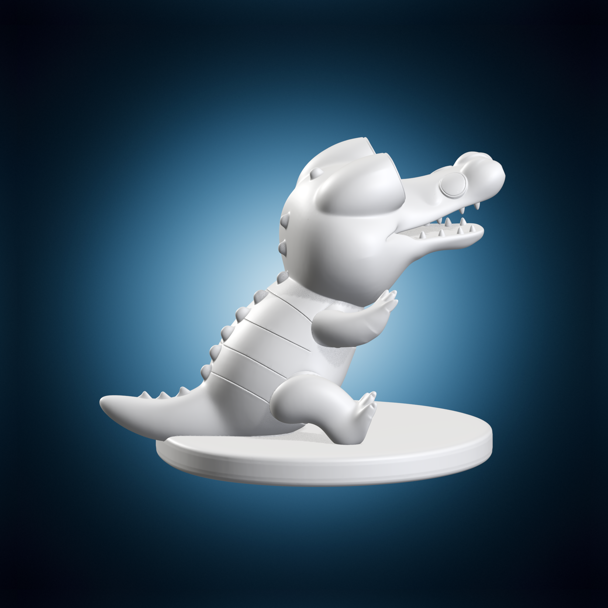 🐊 Cartoon Crocodile Alligator Character 3D Print Model STL File・ 3D ...