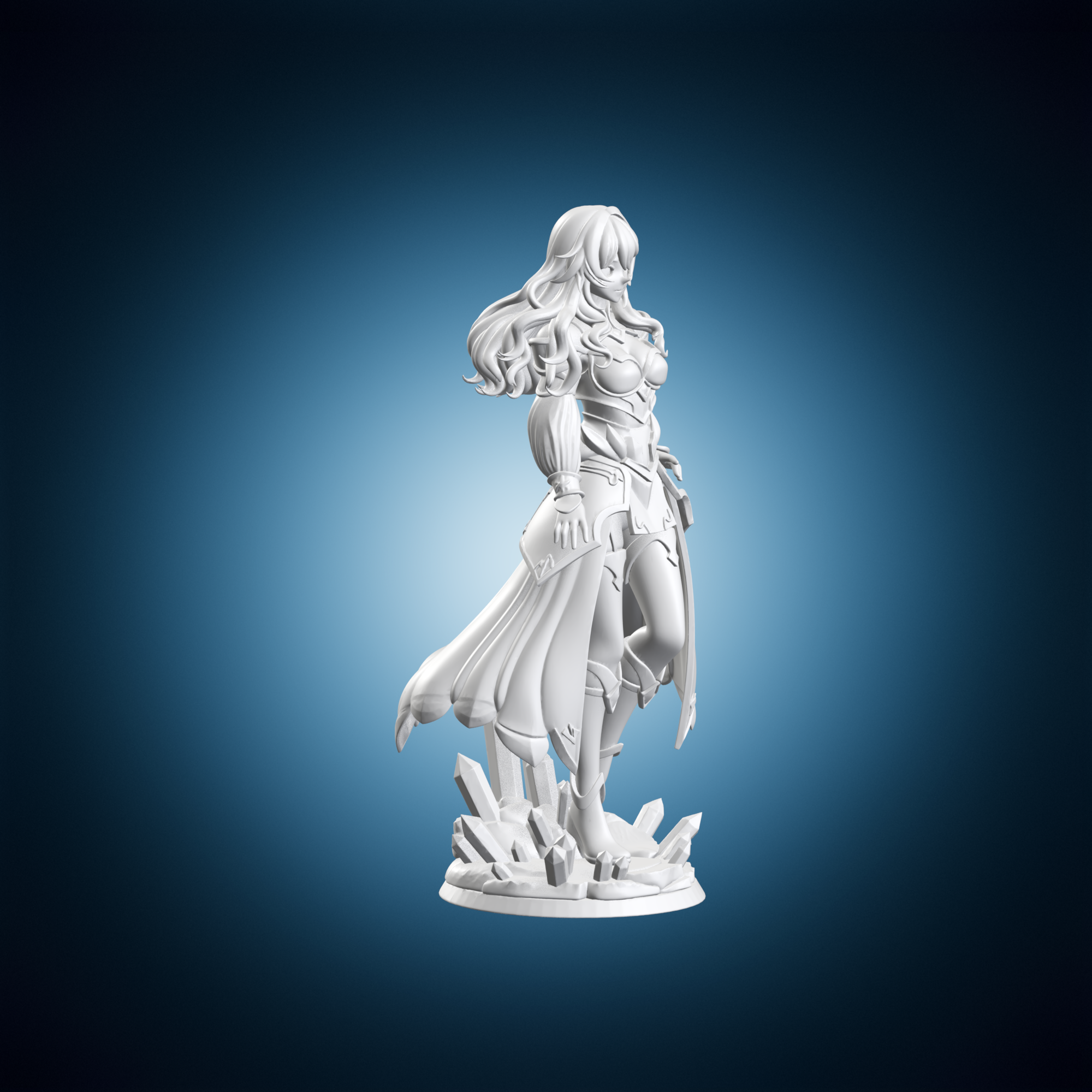🌊 The Shorekeeper Wuthering Waves Ice Guardian Character Figure・ 3D ...