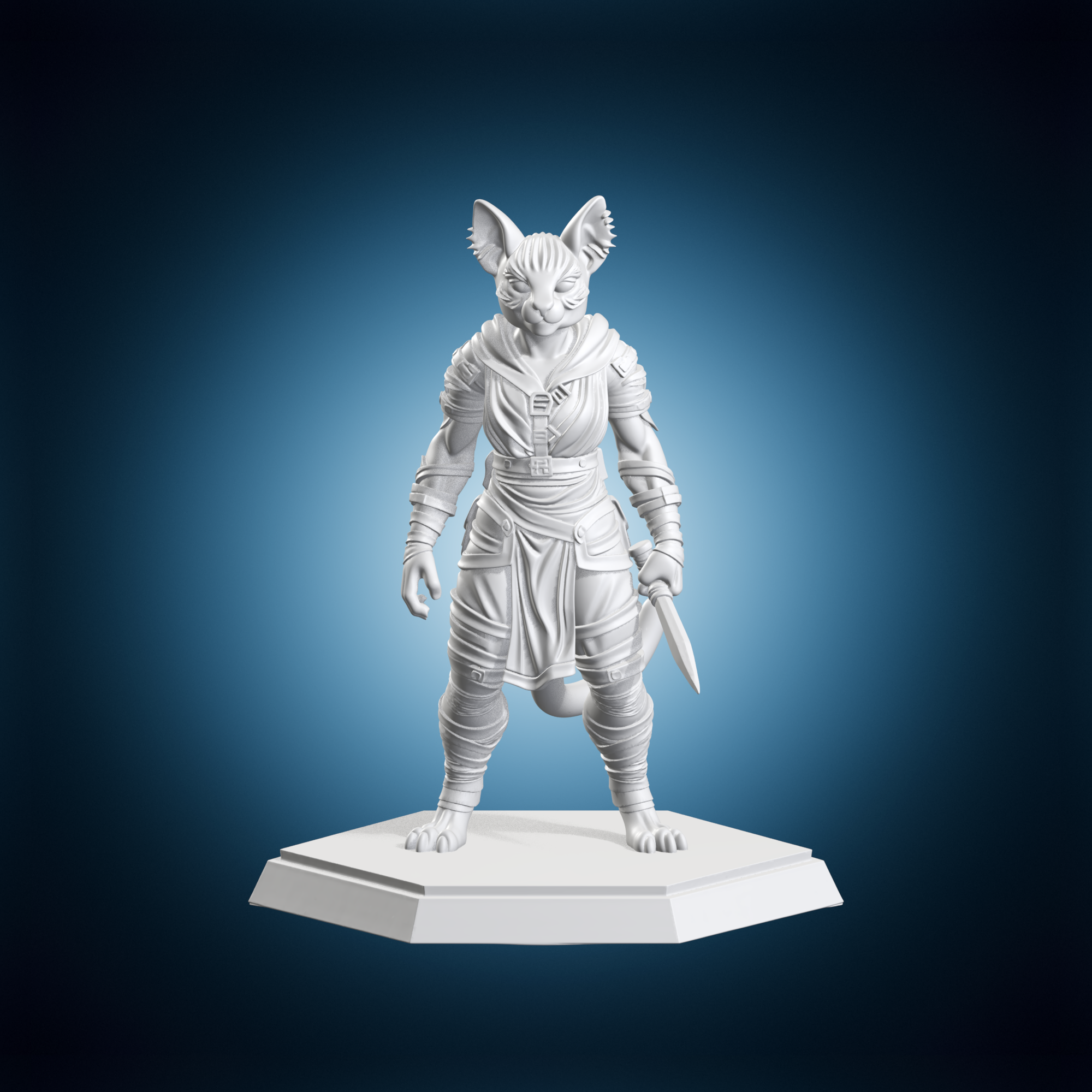 📁 Cat-Rogue-Miniature-Standing-Pose Modelo de impresión 3D Archivo STL ...