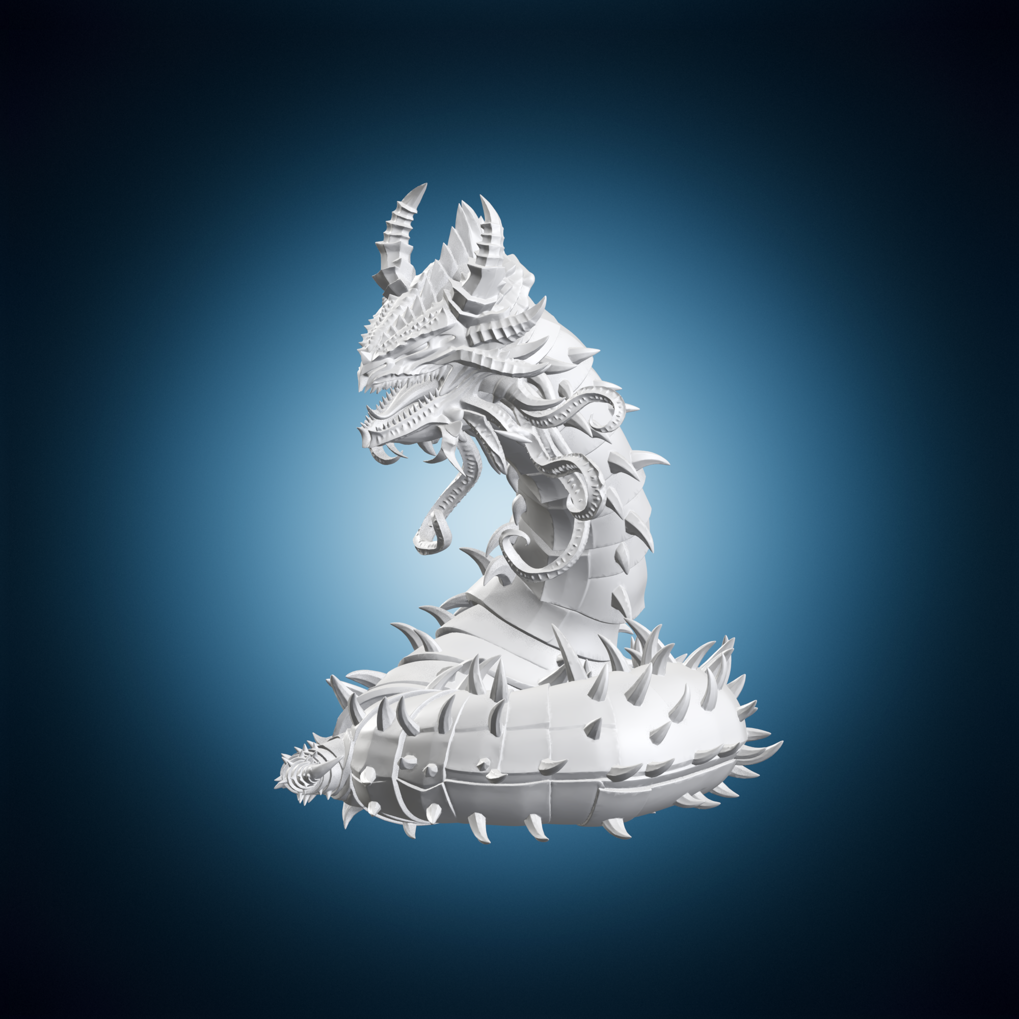 👹 Leviathan Eldritch Sea Serpent Monster・ 3D File for 3D printing・Cults