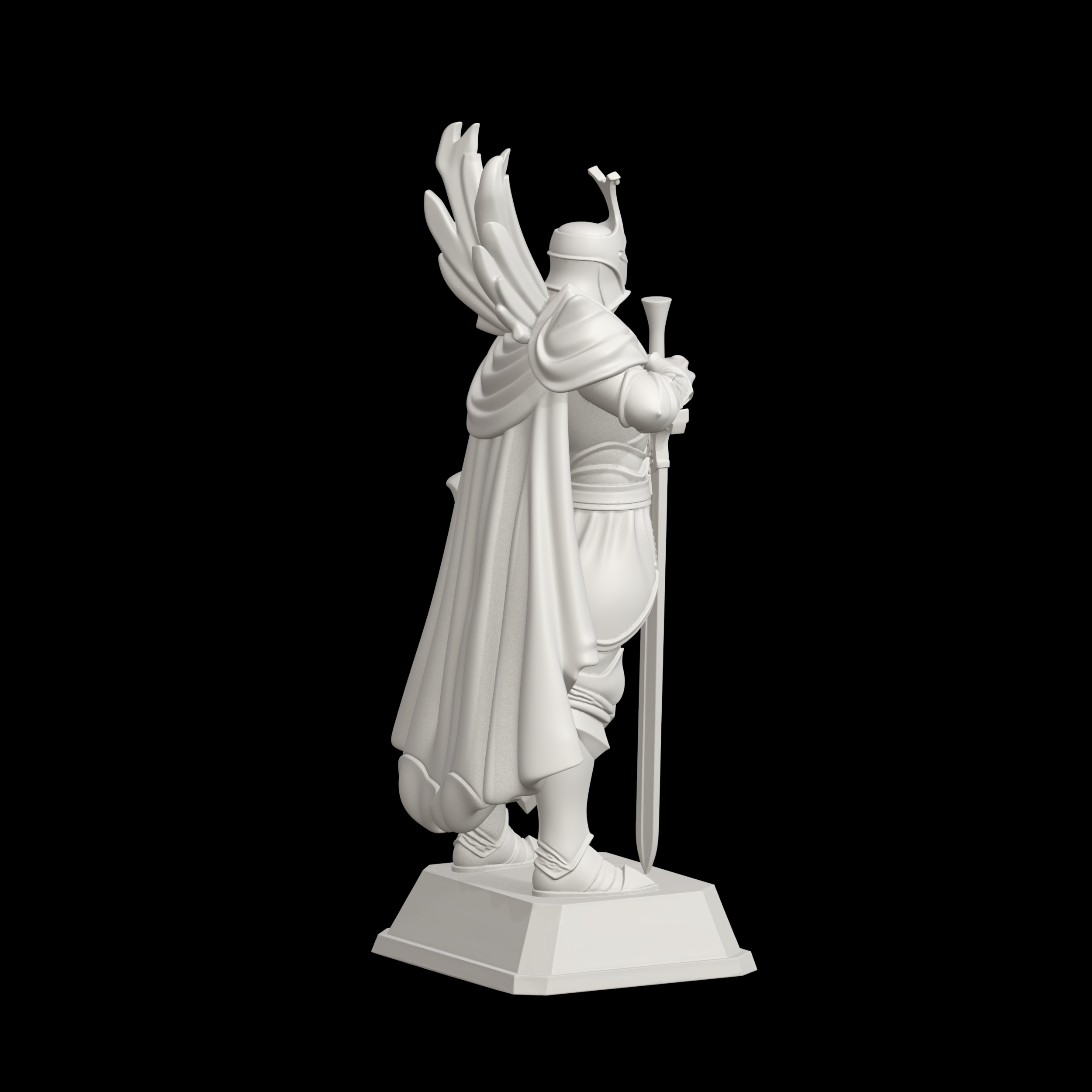 🗡️ Armored Paladin Fantasy RPG Statue On Base・ 3D File for 3D printing ...