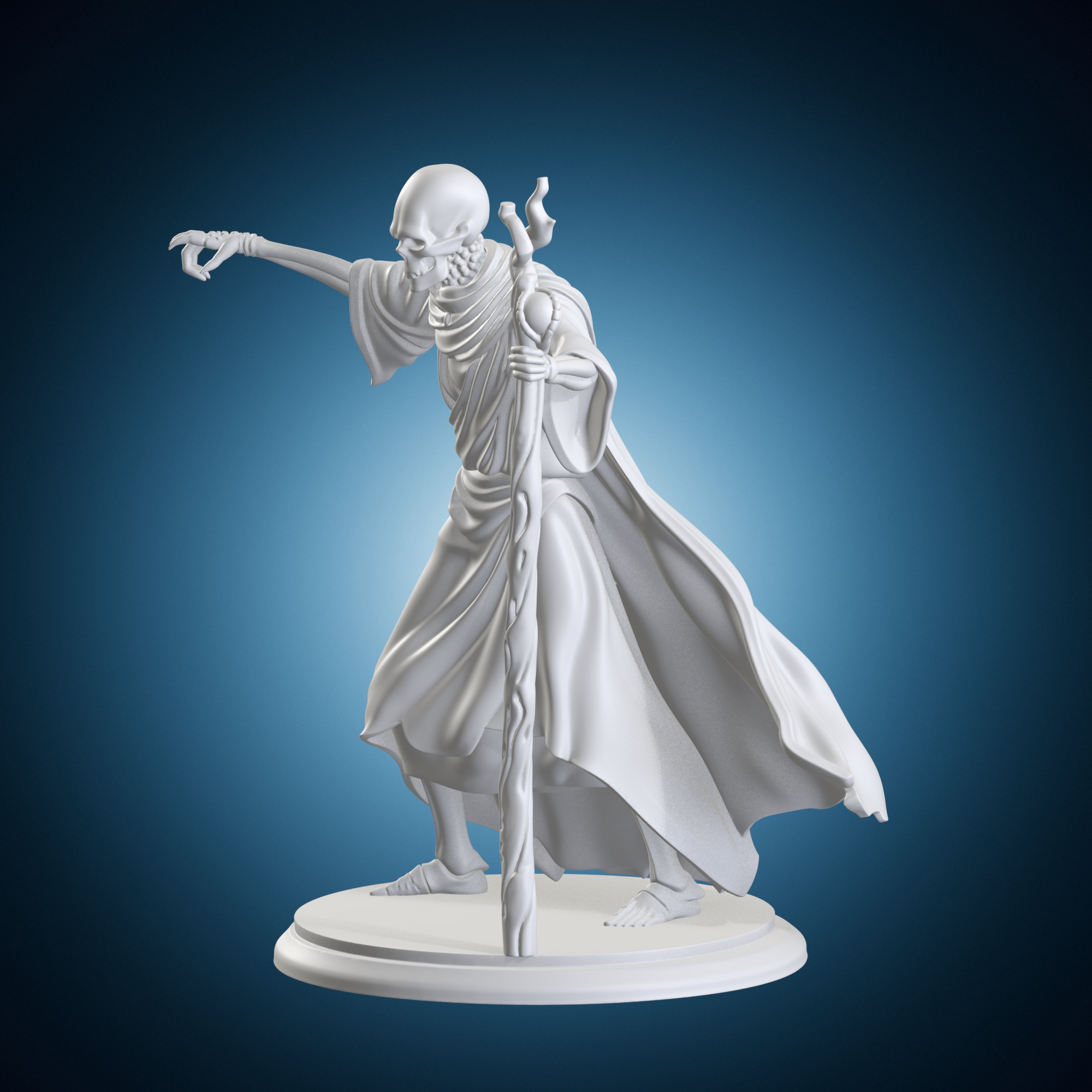 💀 Skeleton Necromancer Fantasy RPG Model・ 3D File for 3D printing・Cults