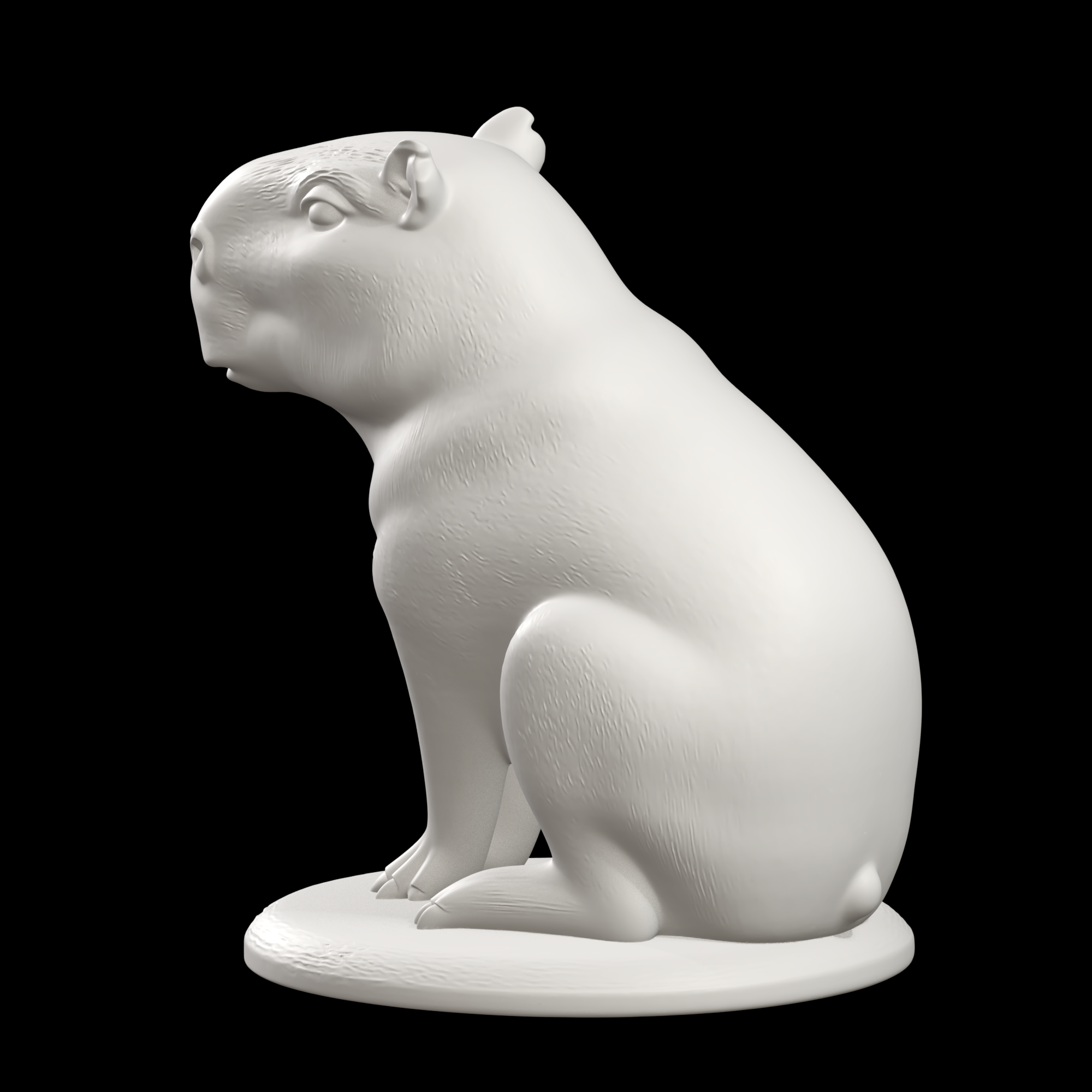 🗿 Capybara Statue d'animal réaliste sur socle・Fichier 3D pour ...