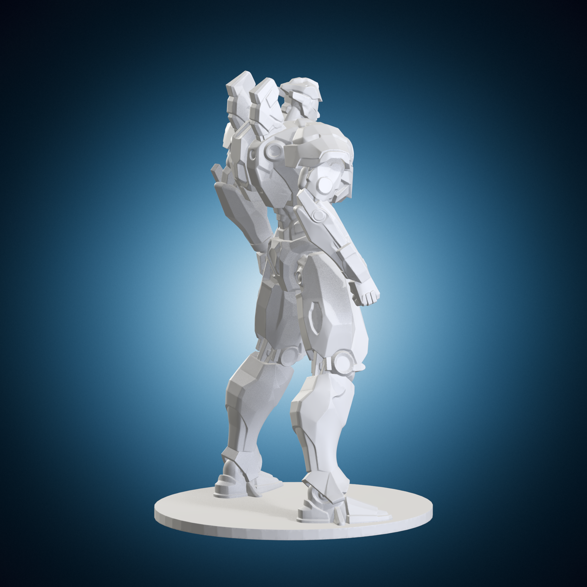 🫡 Statue de soldat blindé Sci Fi・Fichier 3D pour Impression 3D・Cults