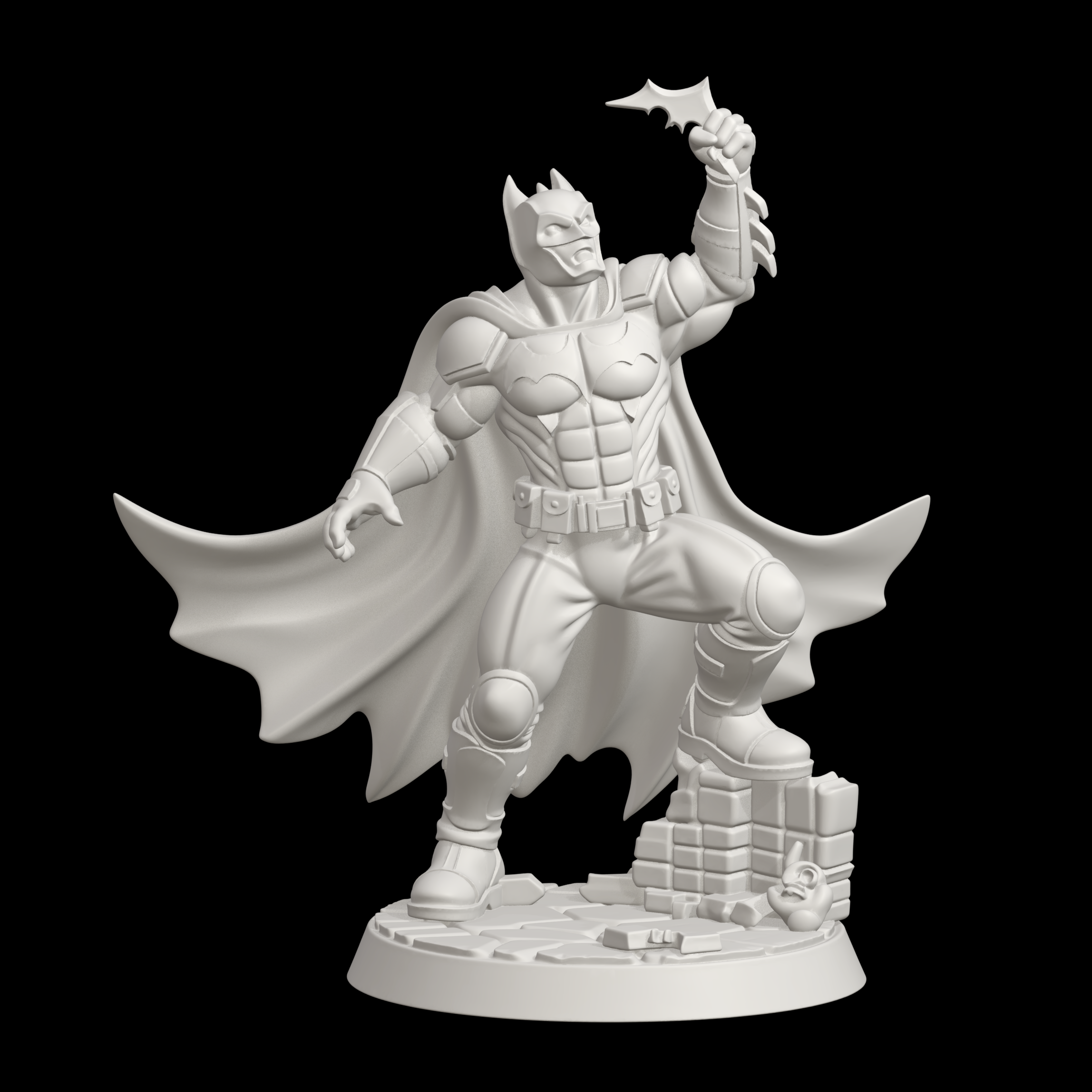 🦸 Batman DC Comics Estatua Pose de Combate sobre Base・Archivo 3D para ...