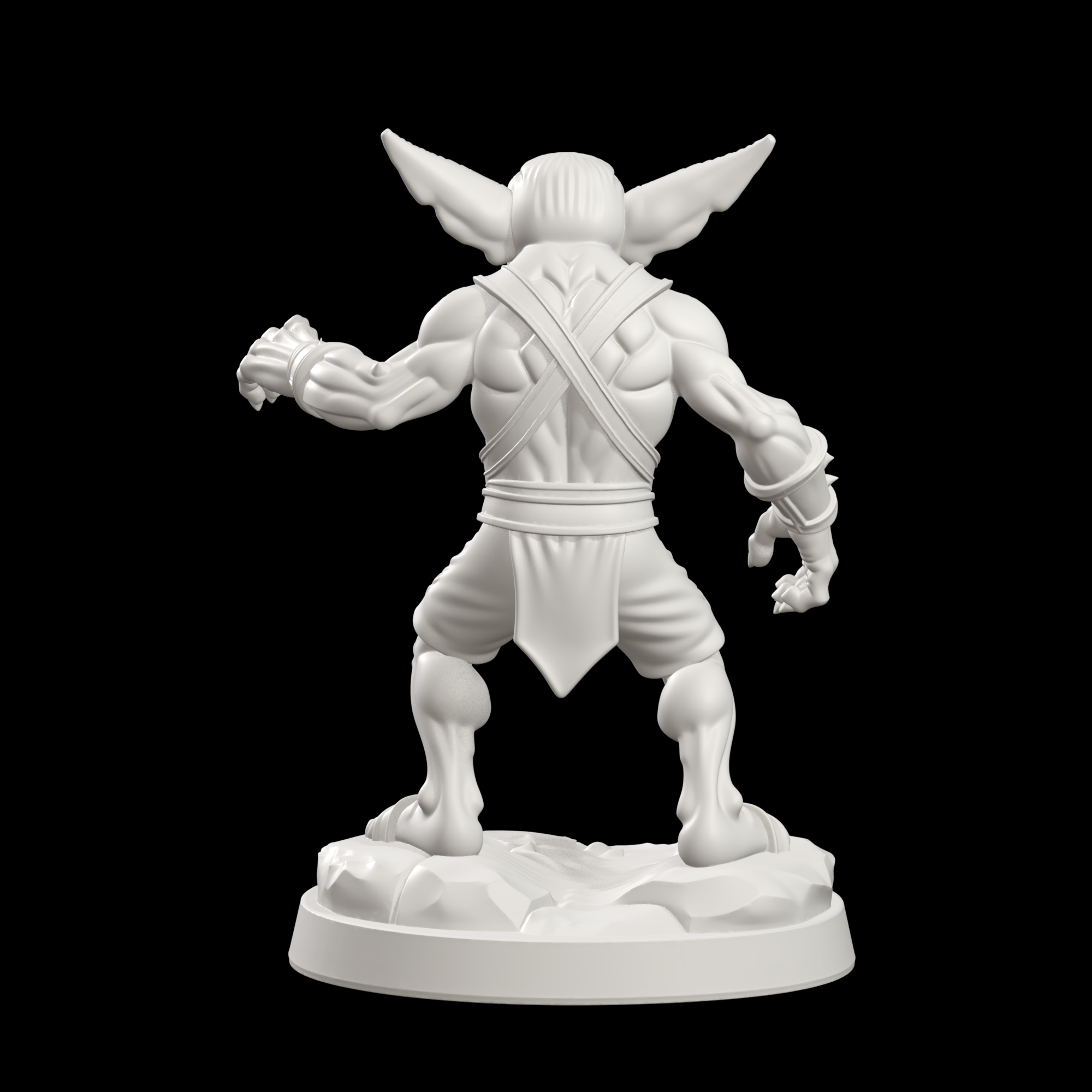 👺 Goblin Warrior On Decorated Base・ 3D File for 3D printing・Cults