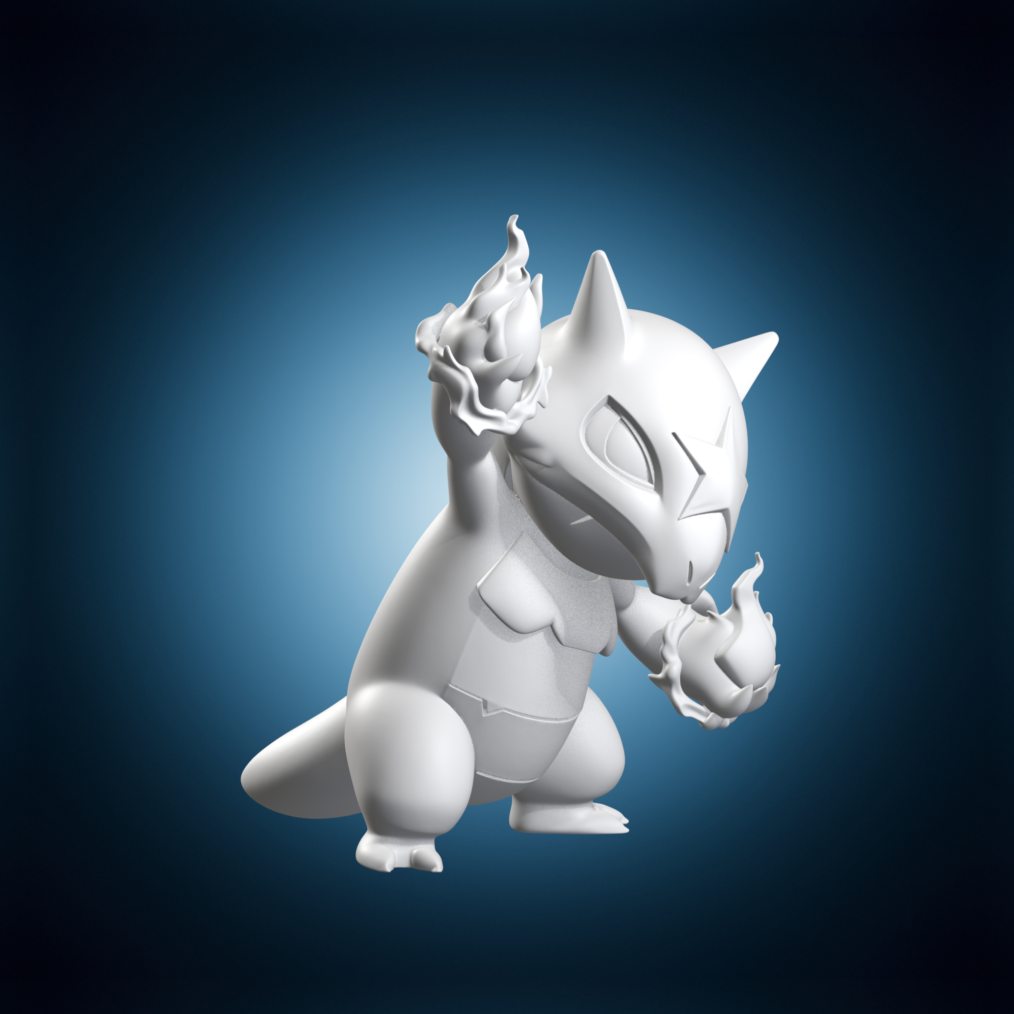🔥 Alolan Marowak Ghostly Fire Pokemon Figure・ 3D File for 3D printing・Cults