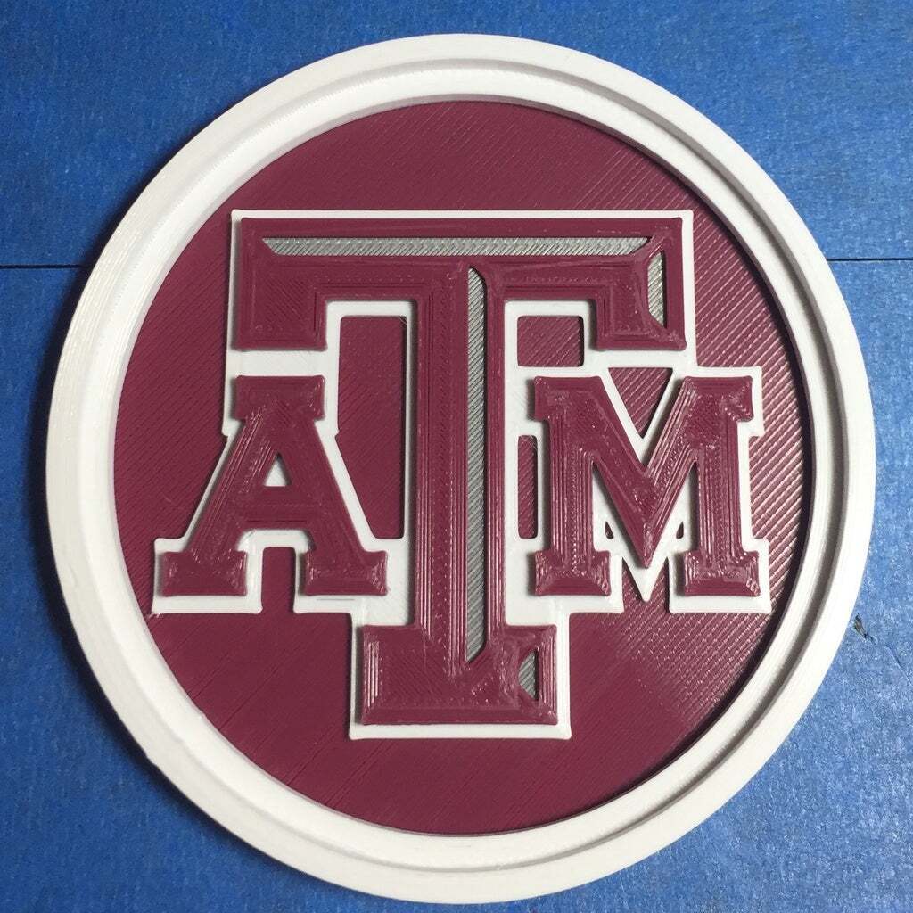 🏛️ Texas A&M University – TAMU Coaster・Free STL File for ・Cults