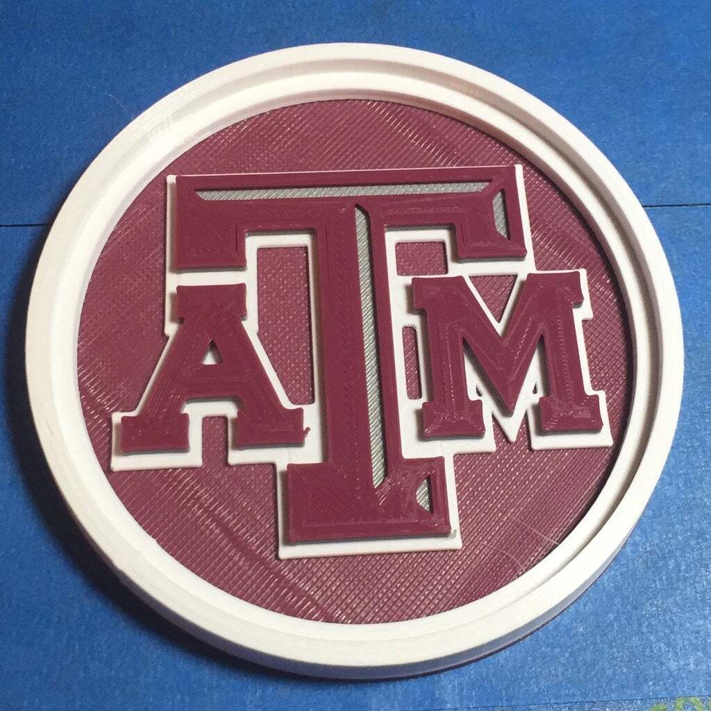 🏛️ Texas A&M University – TAMU Coaster・Free STL File for ・Cults
