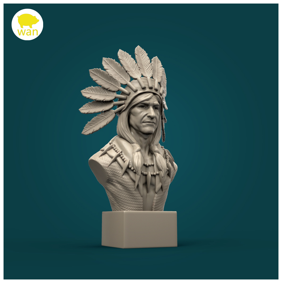STL file Native American Bust 👤 ・3D printing model to download・Cults