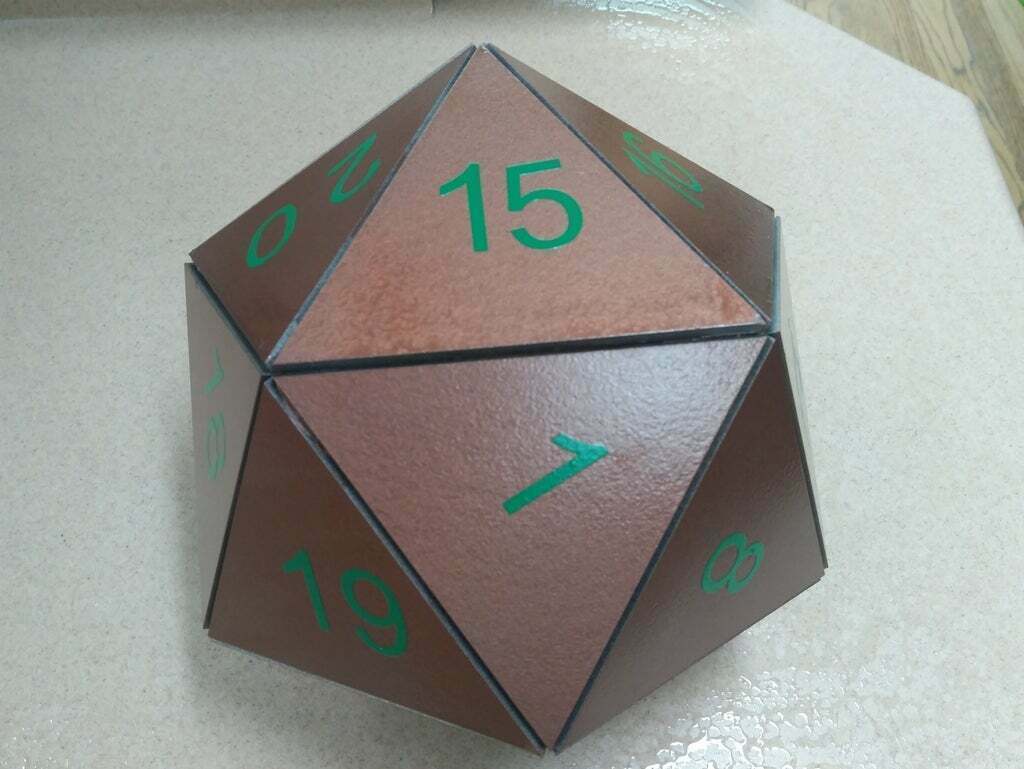 Free STL file 12" (Adjustable) Icosahedron (20 Sided Die / Dice) / Box ...
