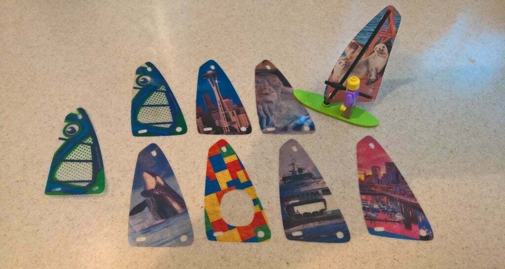 Free 3D file Custom Sails for Lego Sailboard ⛵ ・3D print design to ...
