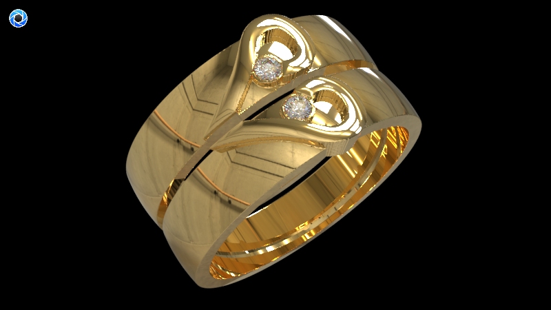 STL file HEART RINGS 💜 (OBJ)・3D printer model to download・Cults