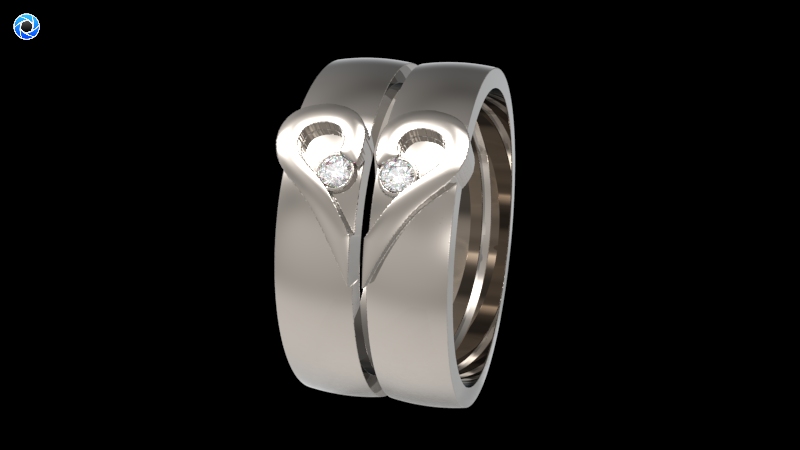 STL file HEART RINGS 💜・3D printer model to download・Cults