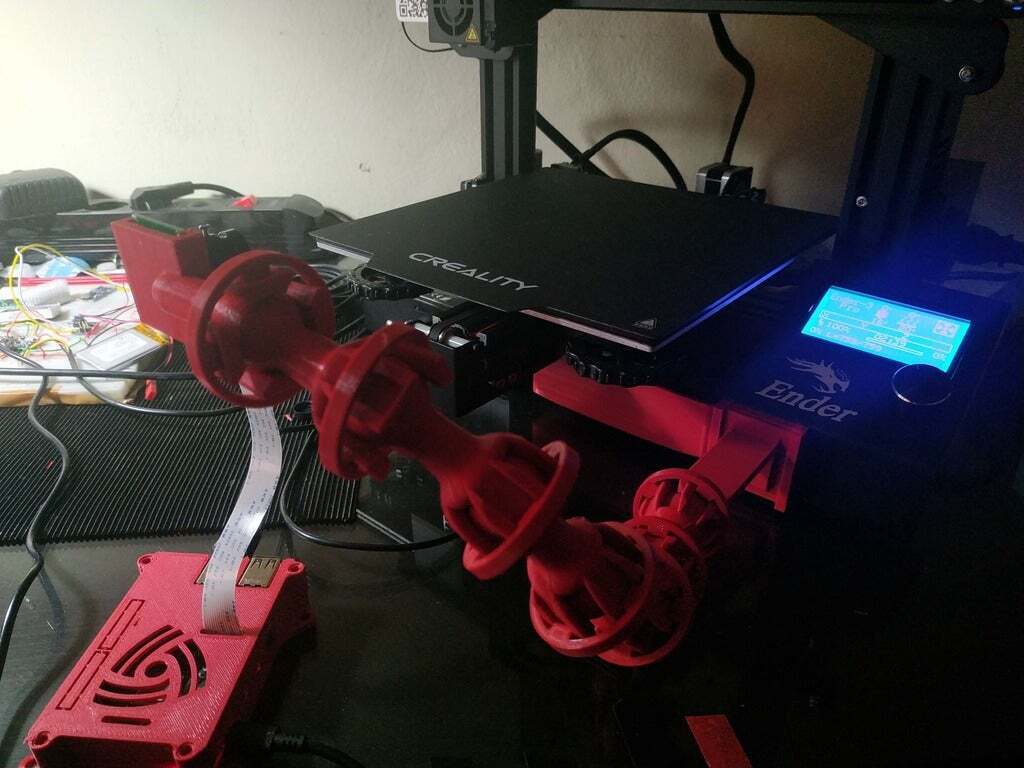 Free STL file Raspberry pi cam v2 (adjustable focus) mount [Octoprint ...