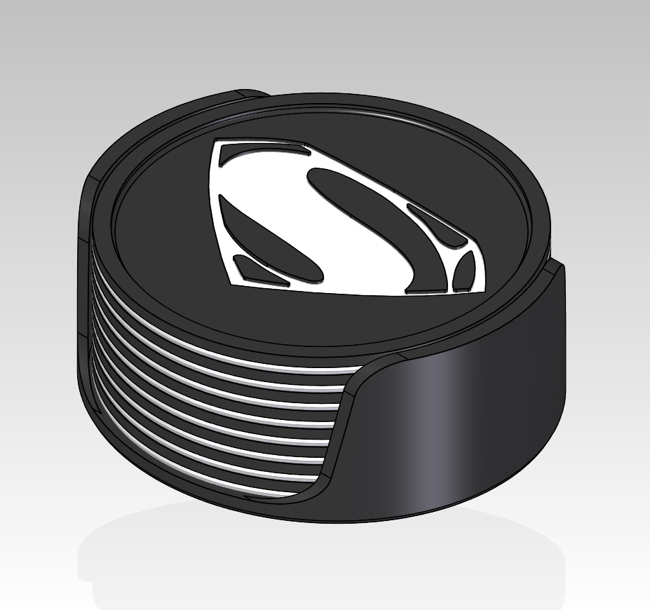 STL file DC heroes Coasters 🔪 ・Design to download and 3D print・Cults
