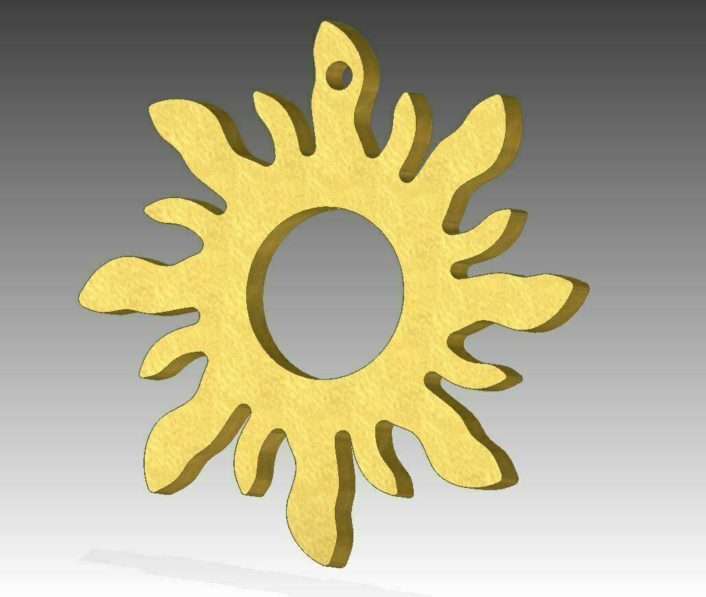 Archivo STL Colgante de sol 📿 (DXF y DWG)・Modelo para descargar e ...