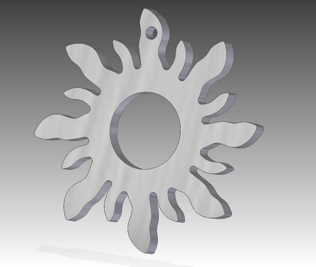Archivo STL Colgante de sol 📿 (DXF y DWG)・Modelo para descargar e ...