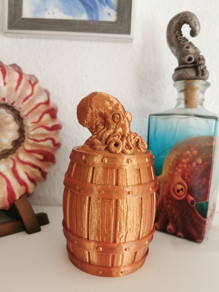 🐙 Octopus Barrel Container・Free 3D File for ・Cults