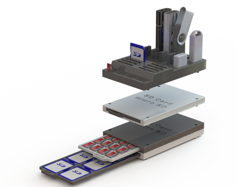 📦 SD Card & micro SD Card Box with USB Stick Holder・Free STL File for ...