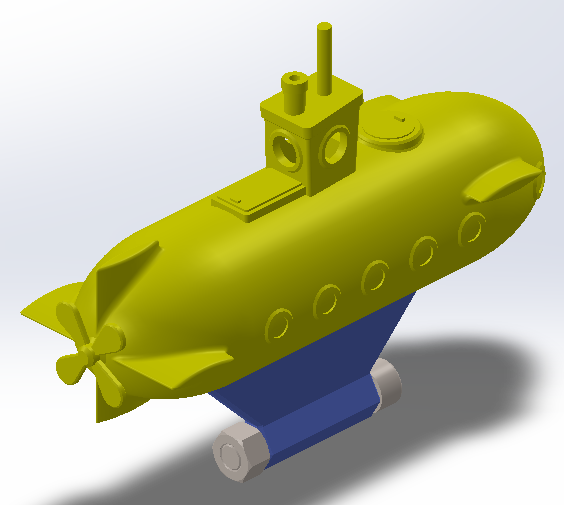 🎨 Yellow Benchy Submarine・Free 3D File for ・Cults