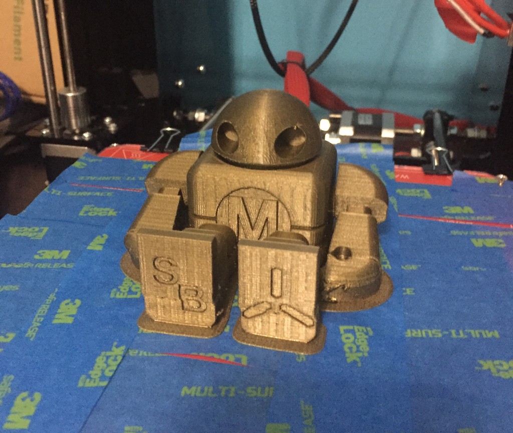 3D printed Maker Faire Robot Action Figure PIP (with supports): 2015 3D ...