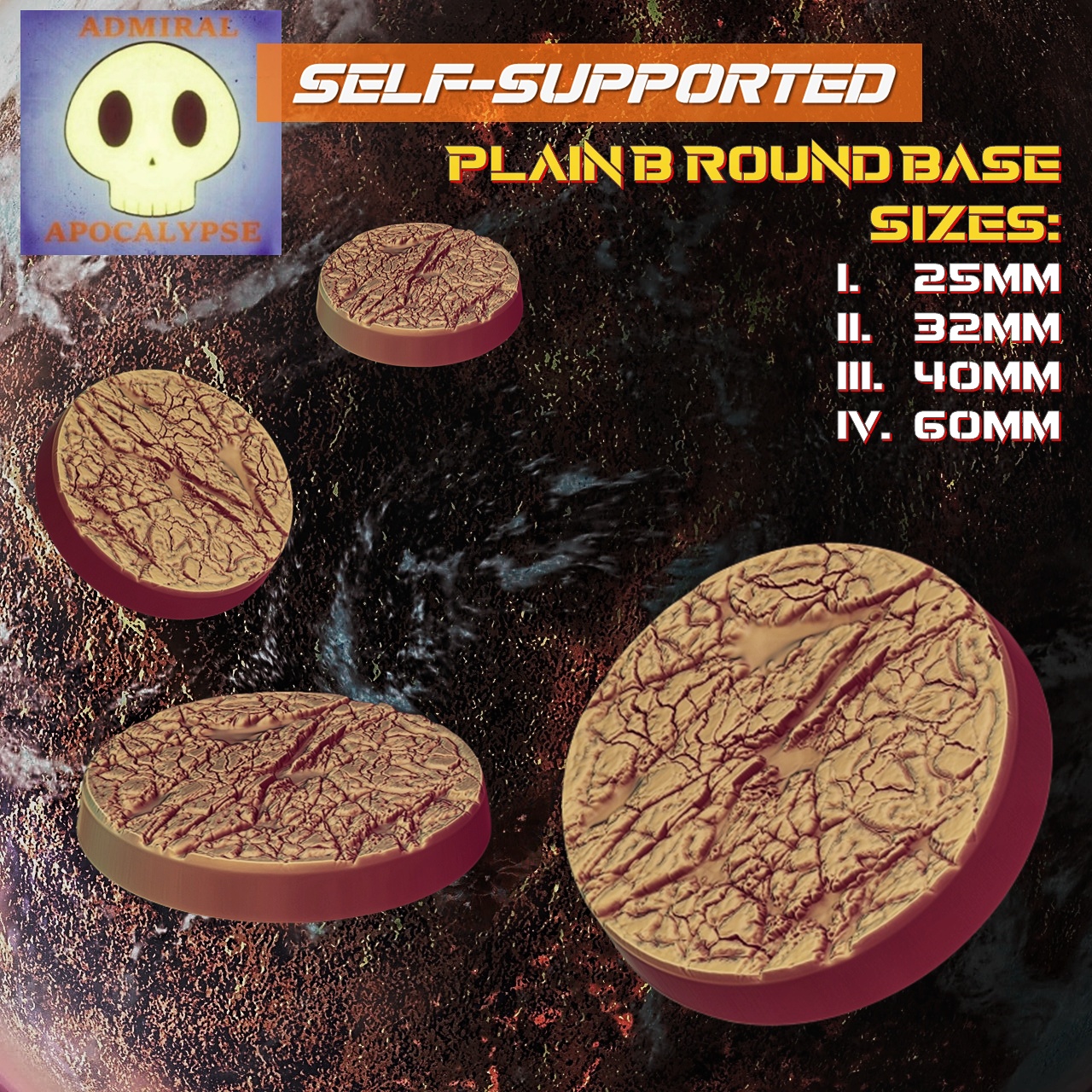 STL file Rock ground Base Set 4 (10 stl files from the Abandoned World ...