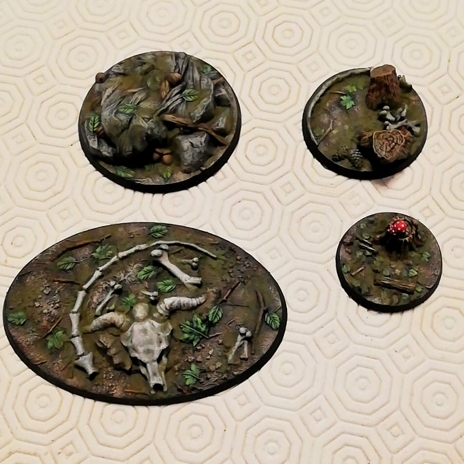 🎲 Wild Forest Set (25 Pre-supported miniature bases +2 bonus model ...