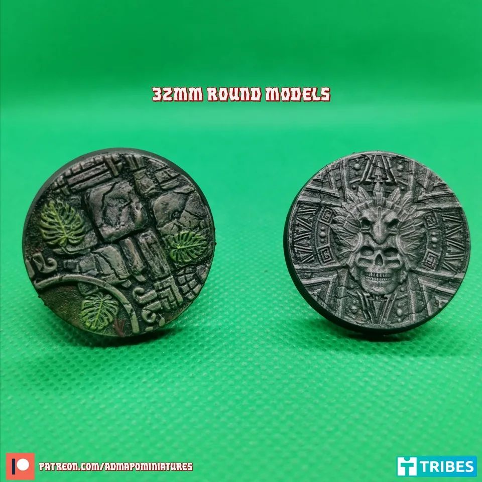 STL file Aztec Ruins 7x32mm Base Set (Pre-supported) 🎲 ・3D printing ...