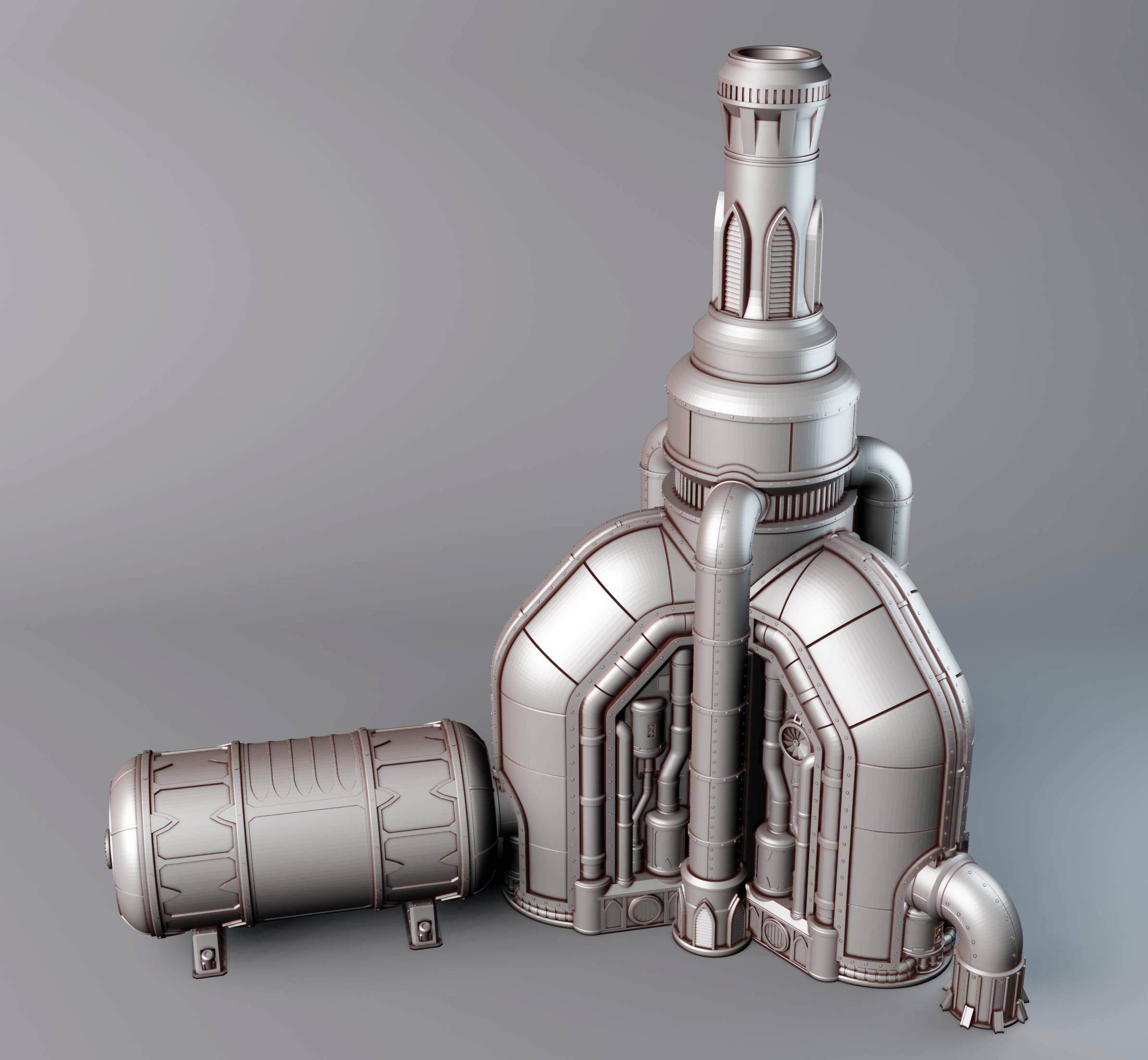 ⚔ Fuelgurin Refinery - Warhammer 40K/Necromunda/Scifi Facility・ STL ...