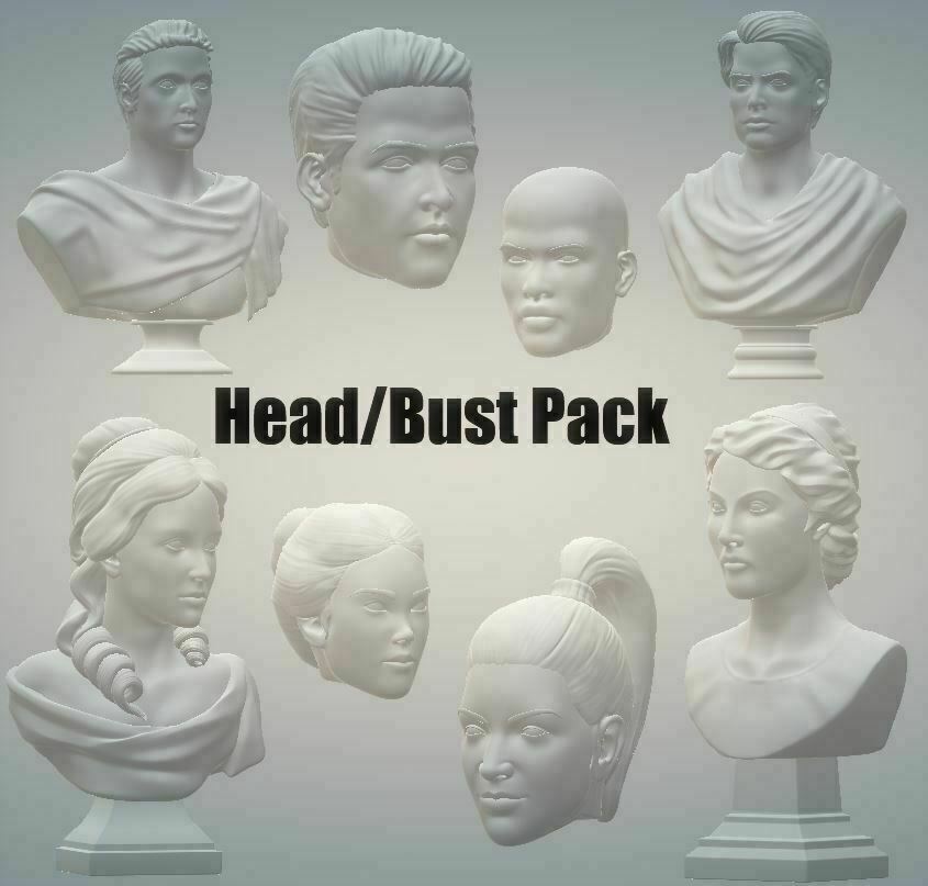 STL file Head/Bust Pack 👤 ・Template to download and 3D print・Cults