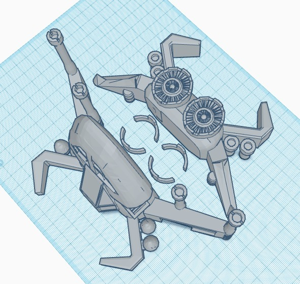 🎲 Descent (Pyro GX) cut for easy printing・Free 3D File for ・Cults