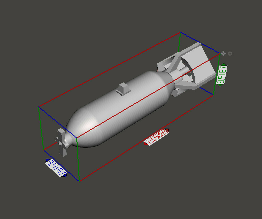 STL file US GP BOMB AN-M30A1 100LB 1/72 💣 ・3D printing model to ...