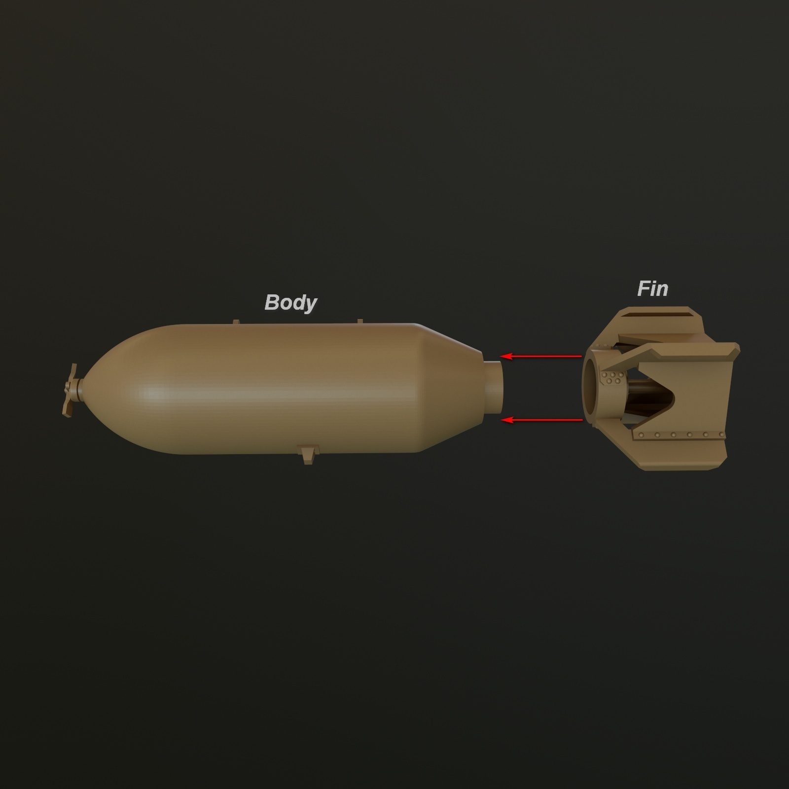 STL file US GP BOMB AN-M64A1 500LB 1-48 💣 ・3D printable model to ...