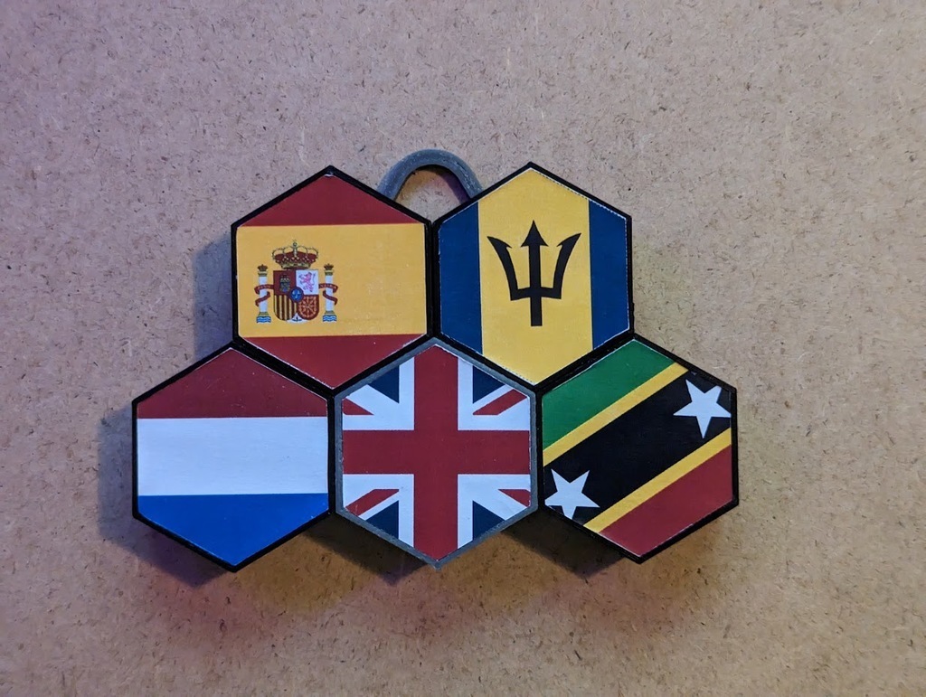 Free STL file Hexagonal collectible blocks of visited countries 👪 ...
